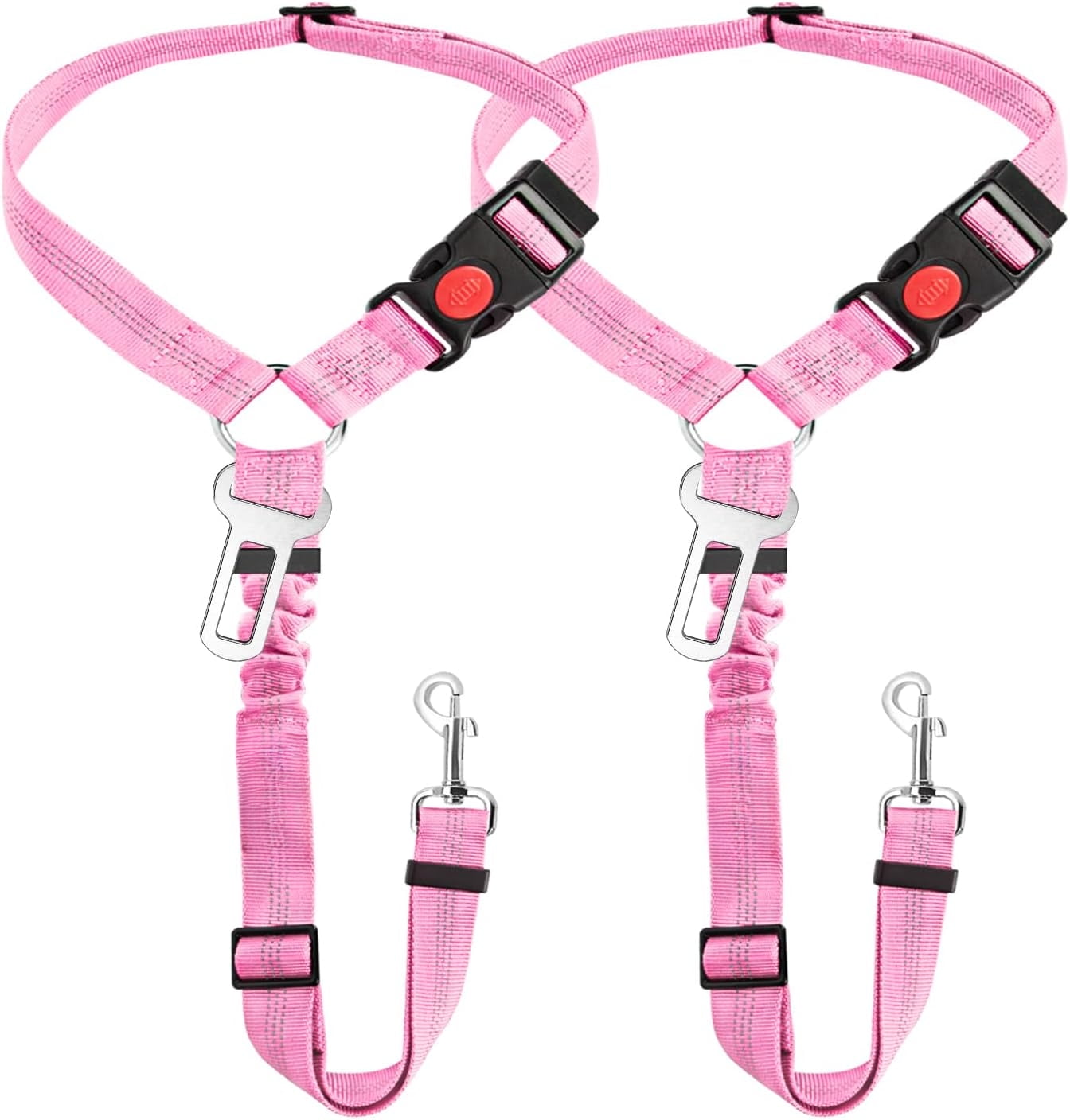 SlowTon Dog Seat Belt for Car, 2 Pack Dog Car Harness Seatbelt ...