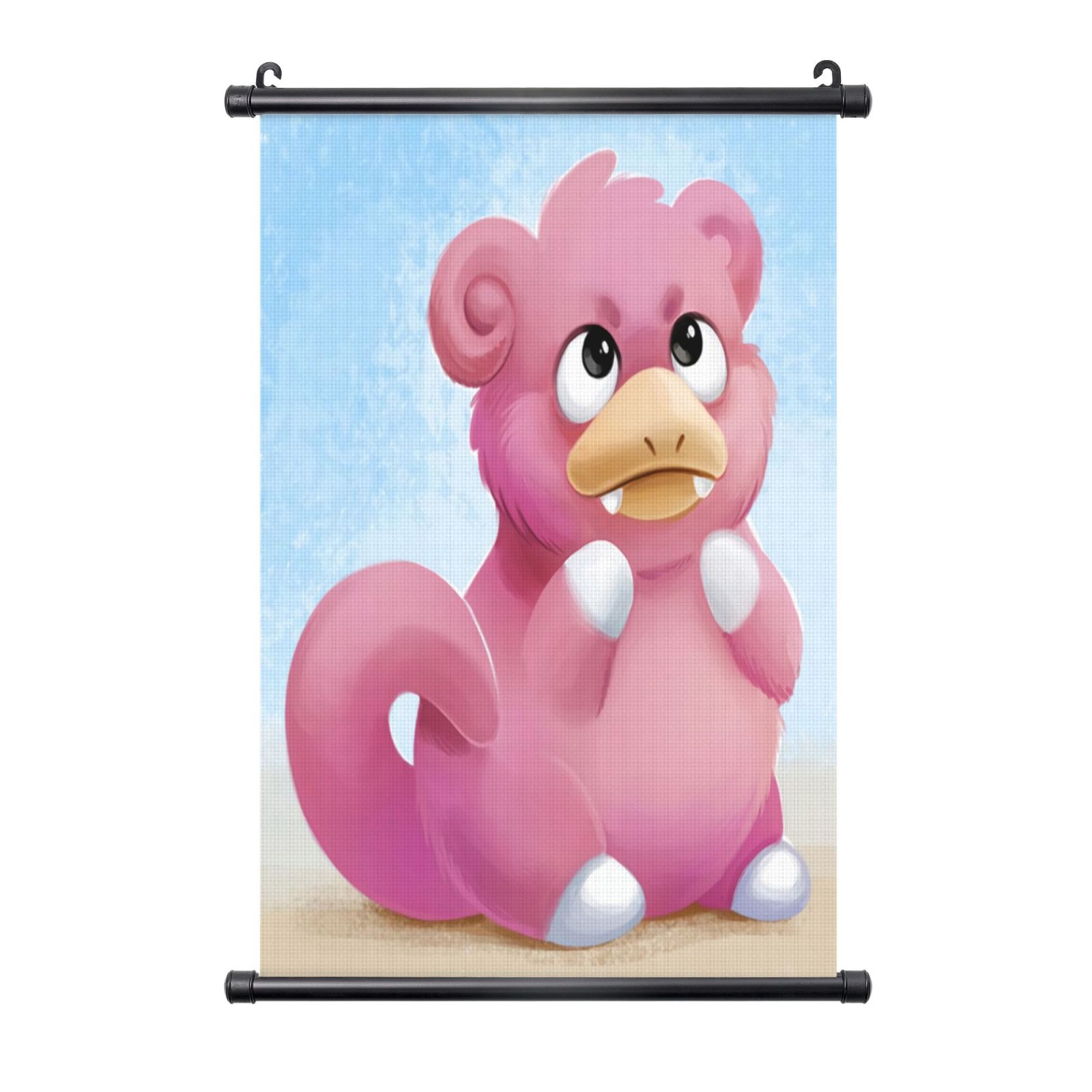 Slowbro Poster Plastic Shaft Wall Hanging Banner Painting Canvas ...