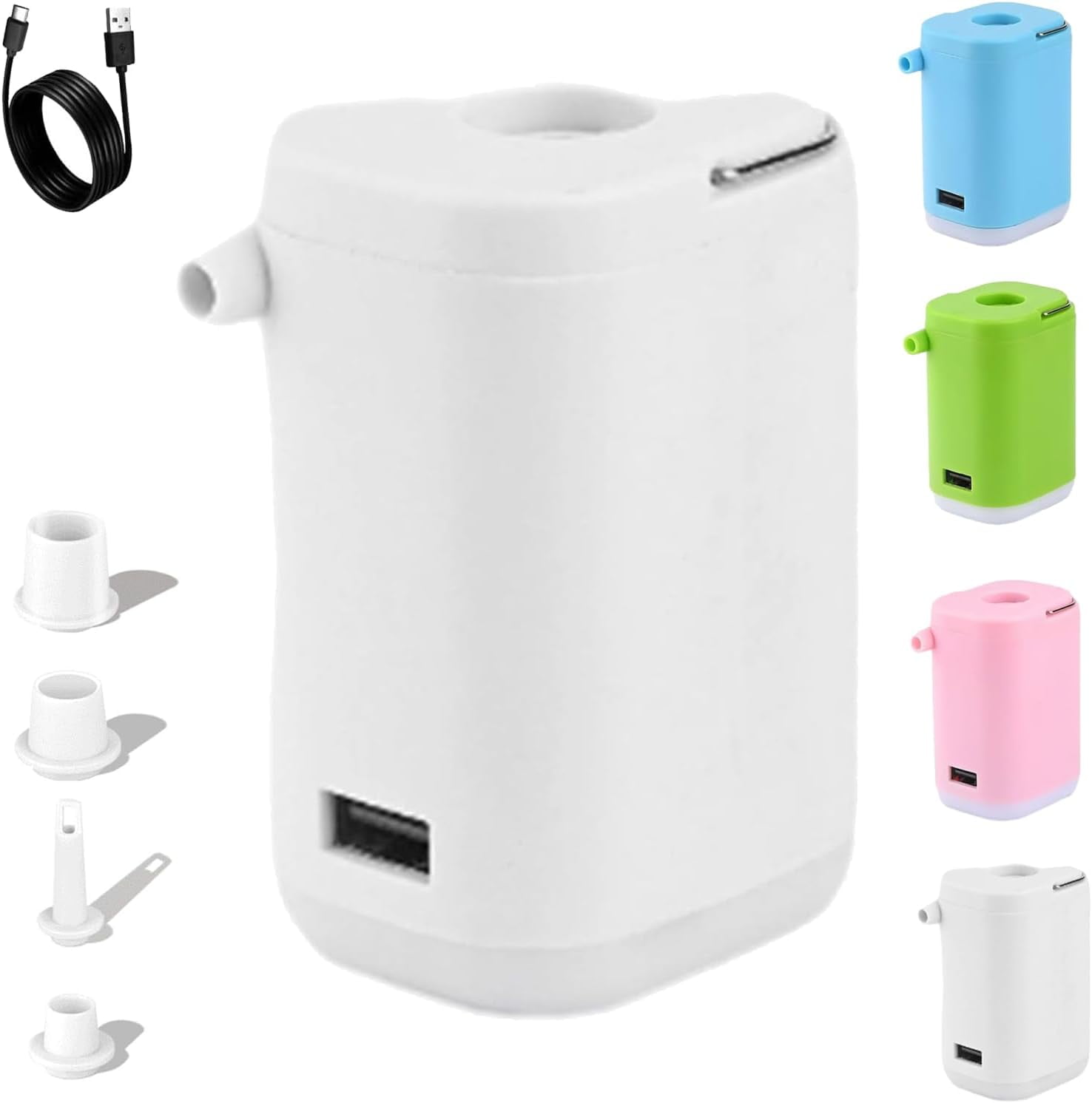 Slowowing Mini Air Pump, Mini Portable Air Pump with Light, 4 in 1tiny ...