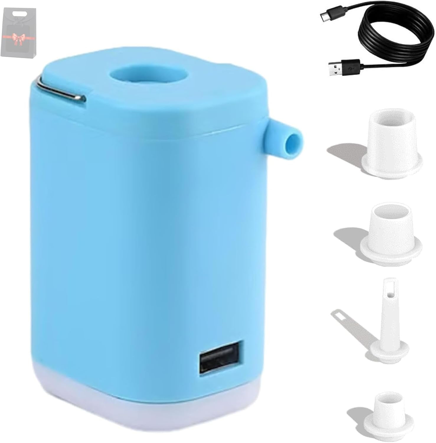 Slowowing Mini Air Pump, Portable Airpump for Air Mattress, Electric ...
