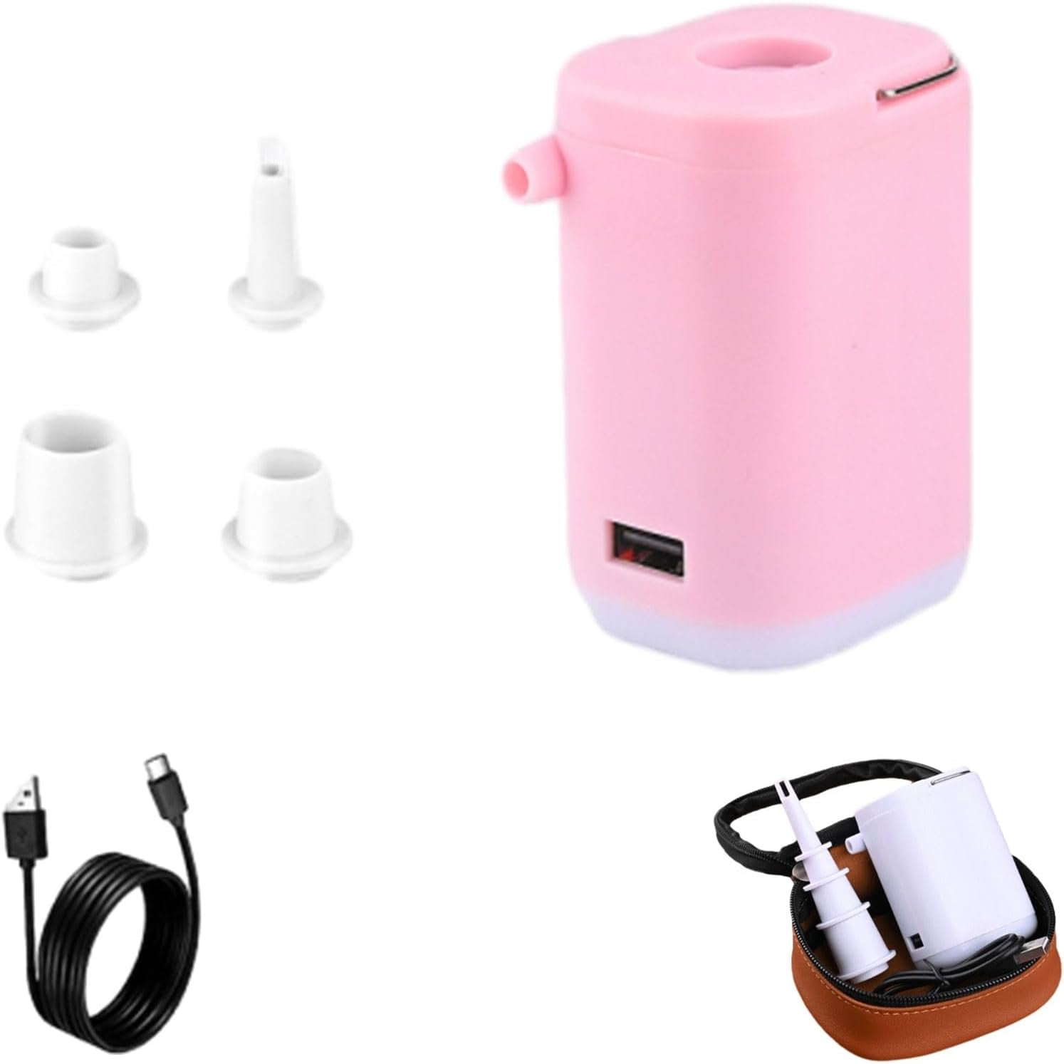 Slowowing Mini Air Pump, Portable Airpump for Air Mattress, Mini ...