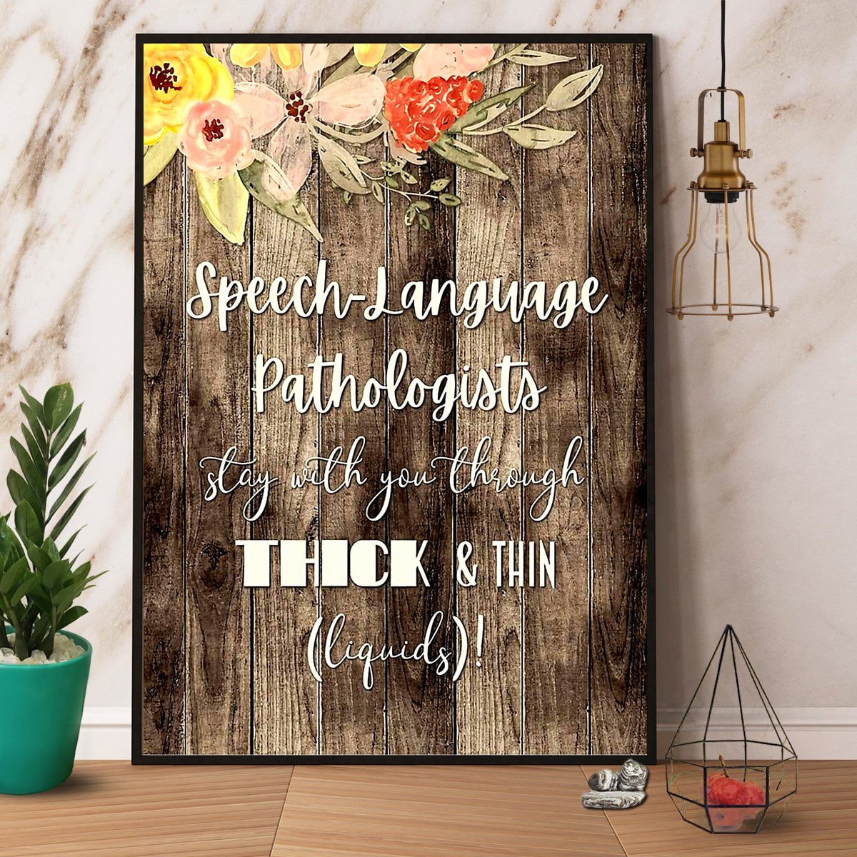Slp Speech-Language Pathologists Thick & Thin Paper Poster No Frame ...