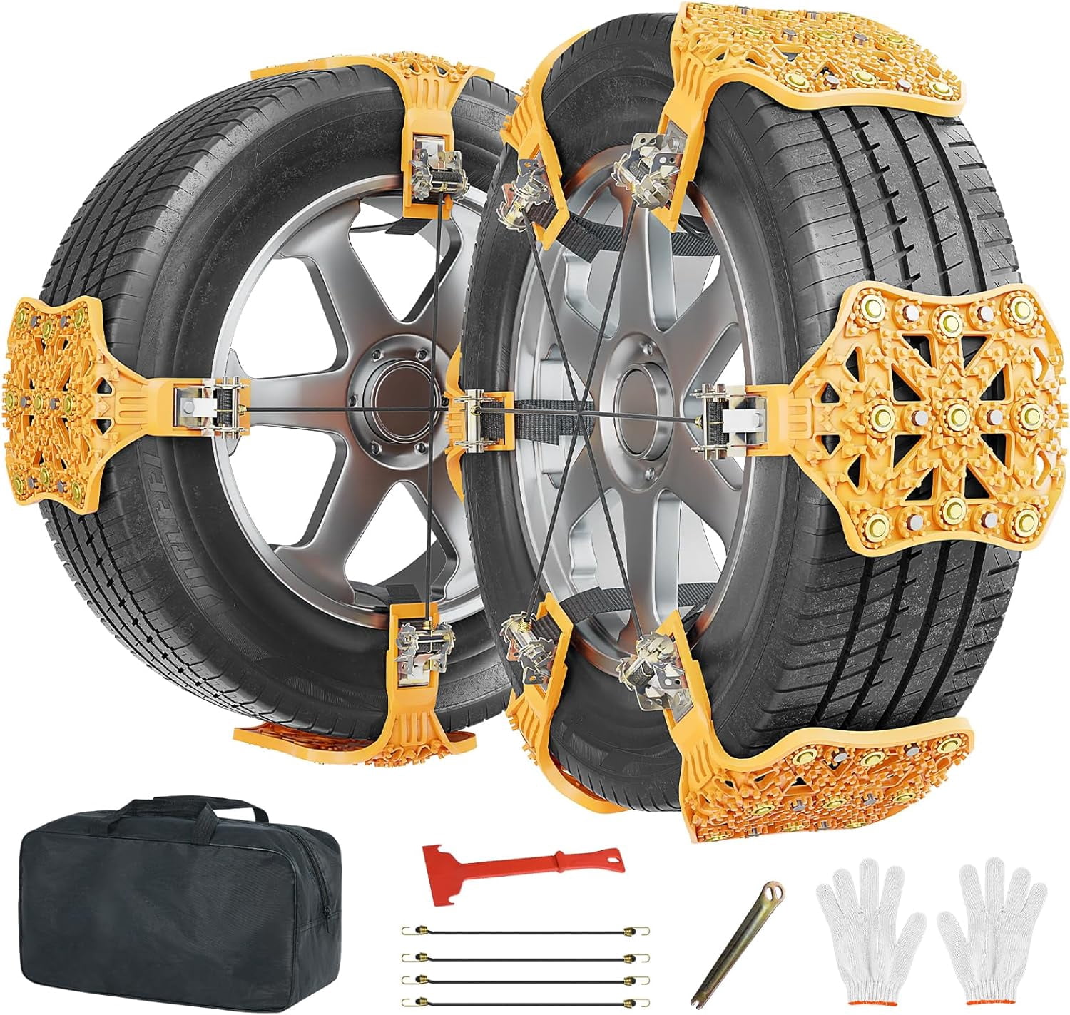 Slsy 10 Packs TPU Tire Snow Chains, Antiskid Tire Chains for Cars/SUVs ...