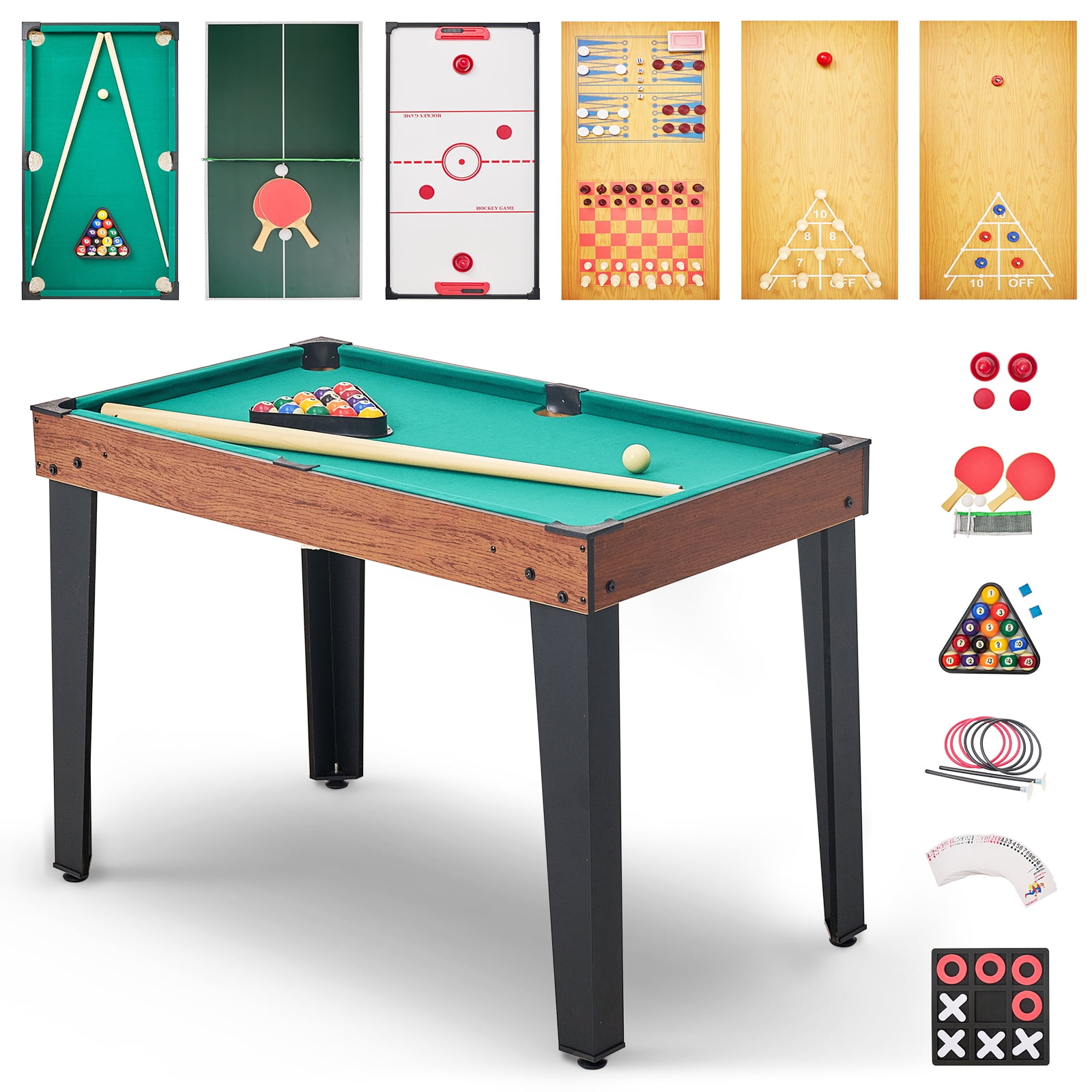 Slsy 11 in-1 Combo Game Table Set - 2x4ft Multi Game Table,Air Hockey ...