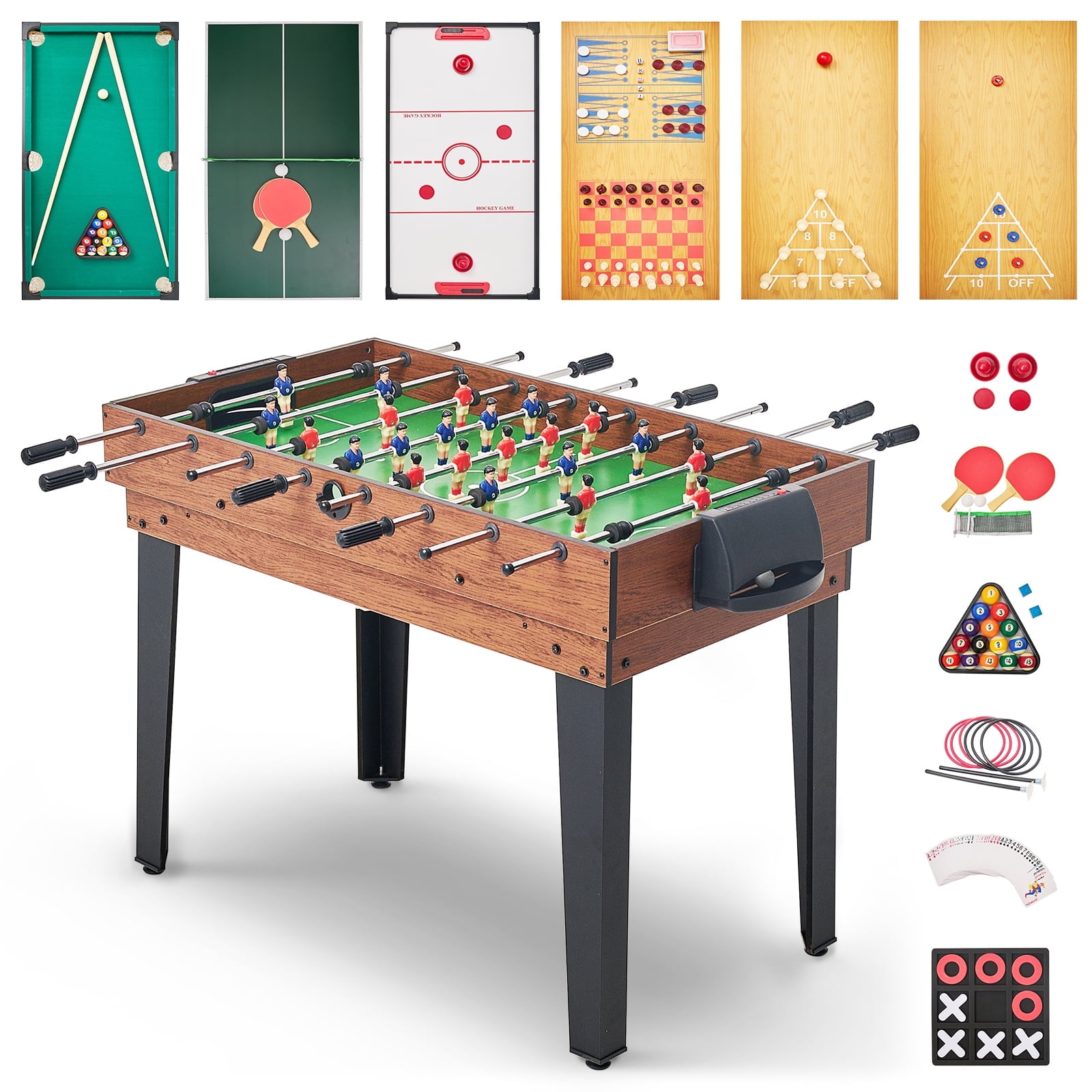 Slsy 12-in-1 Combo Game Table Set for Adults, Multi Game Table for Game ...