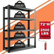 Slsy 3 Pack 72"H x 36"W x 18"D Garage Shelving, Heavy Duty Steel ...
