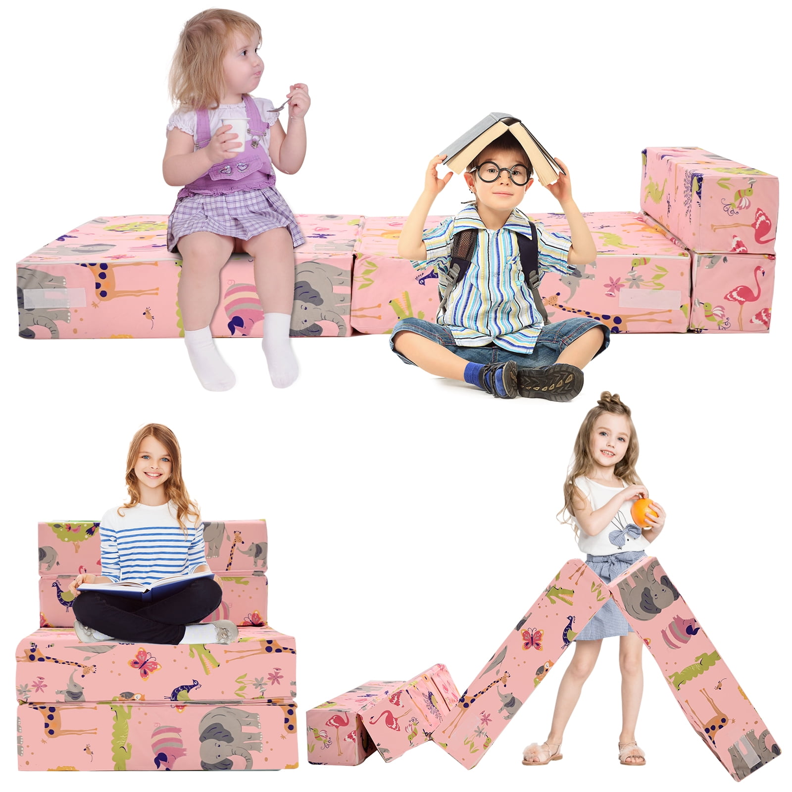 Slsy 3 in 1 Folding Sofa Bed Floor Mattress for Kids, Folding Mattress ...