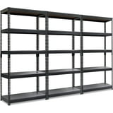 Slsy 3 Pack 72"H x 36"W x 18"D Garage Shelving, Heavy Duty Steel ...
