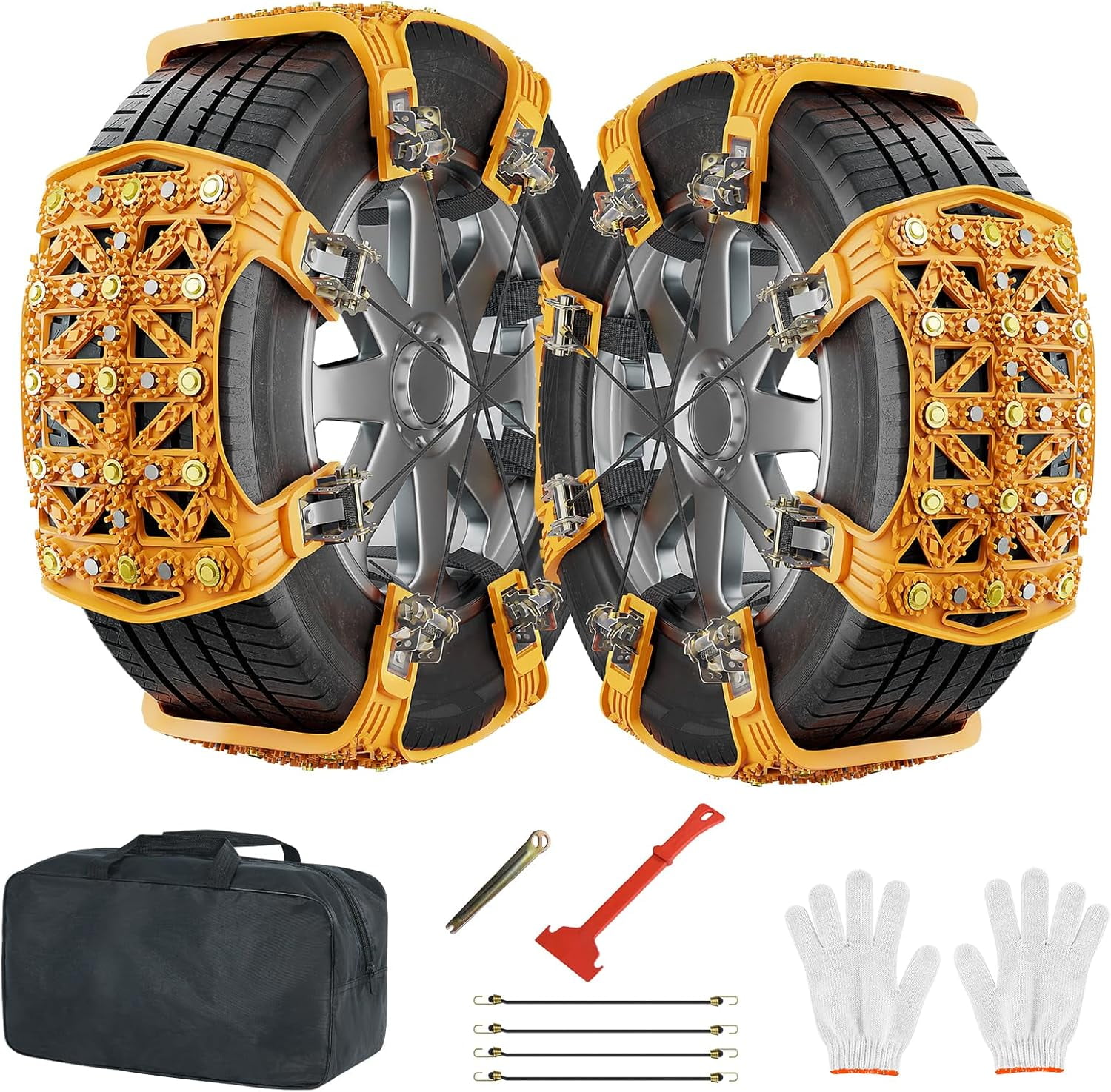 Slsy 8 Packs TPU Tire Snow Chains, Antiskid Tire Chains for Cars/SUVs ...