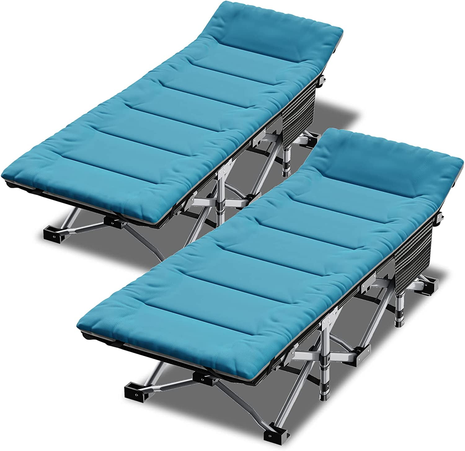 Slsy Cot, 2 Pack Folding Camping Cots for Adults, Portable Folding Cot ...