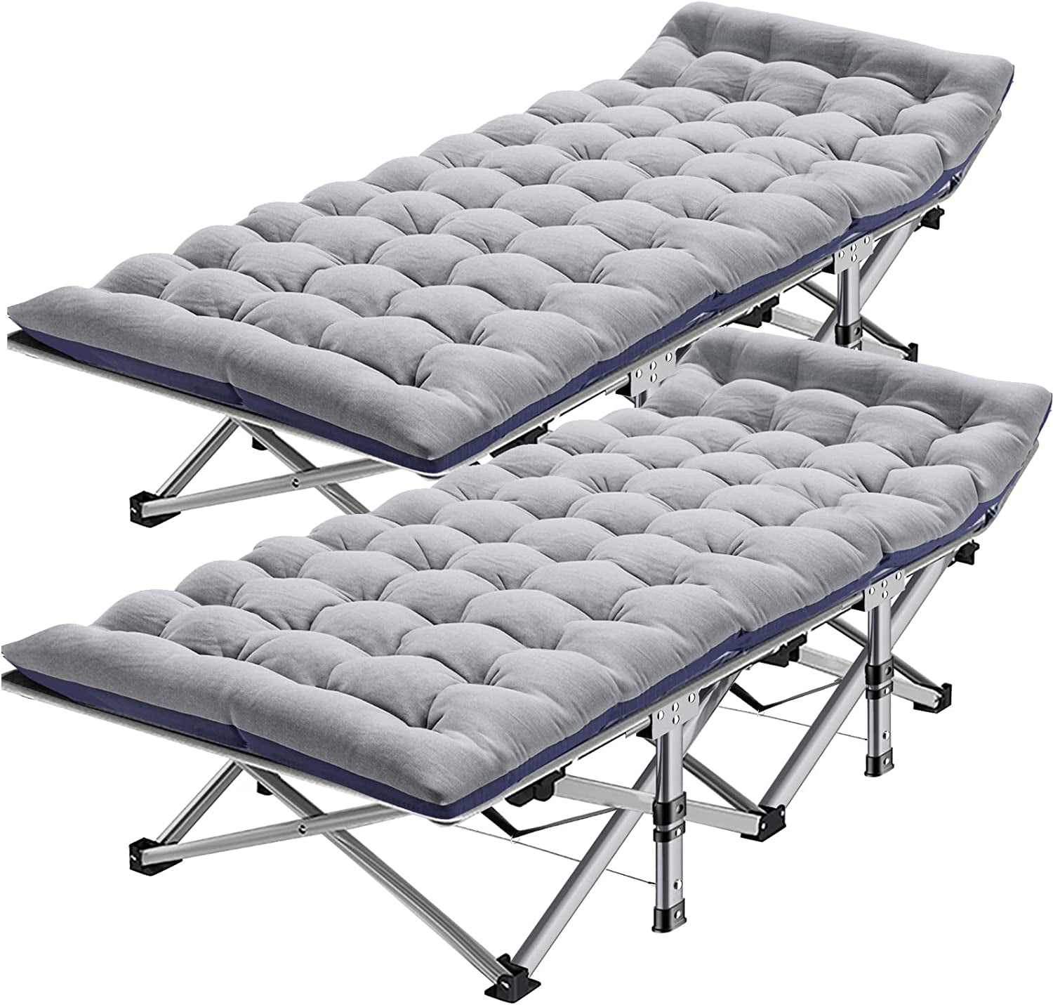 Slsy Cot, 2 Pack Folding Camping Cots for Adults, Sleeping Cots Heavy ...