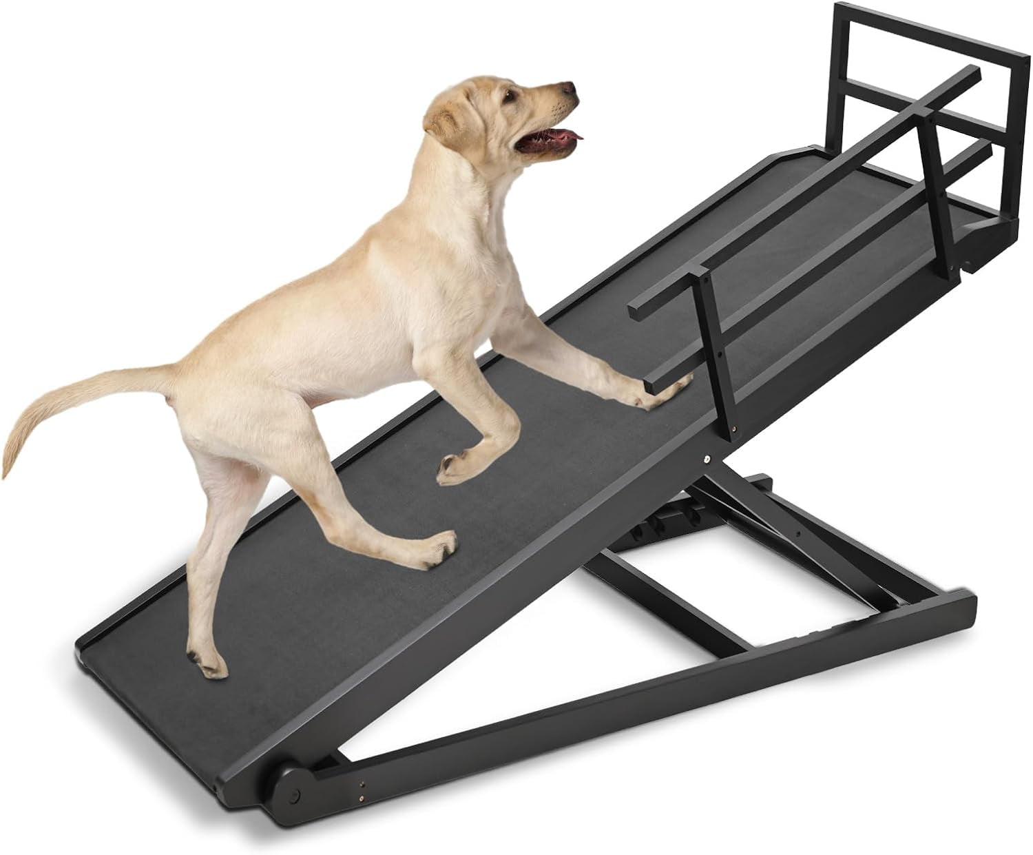 Slsy Elderly Foldable Doggy Ramp with Side Rails, Adjustable Heights ...