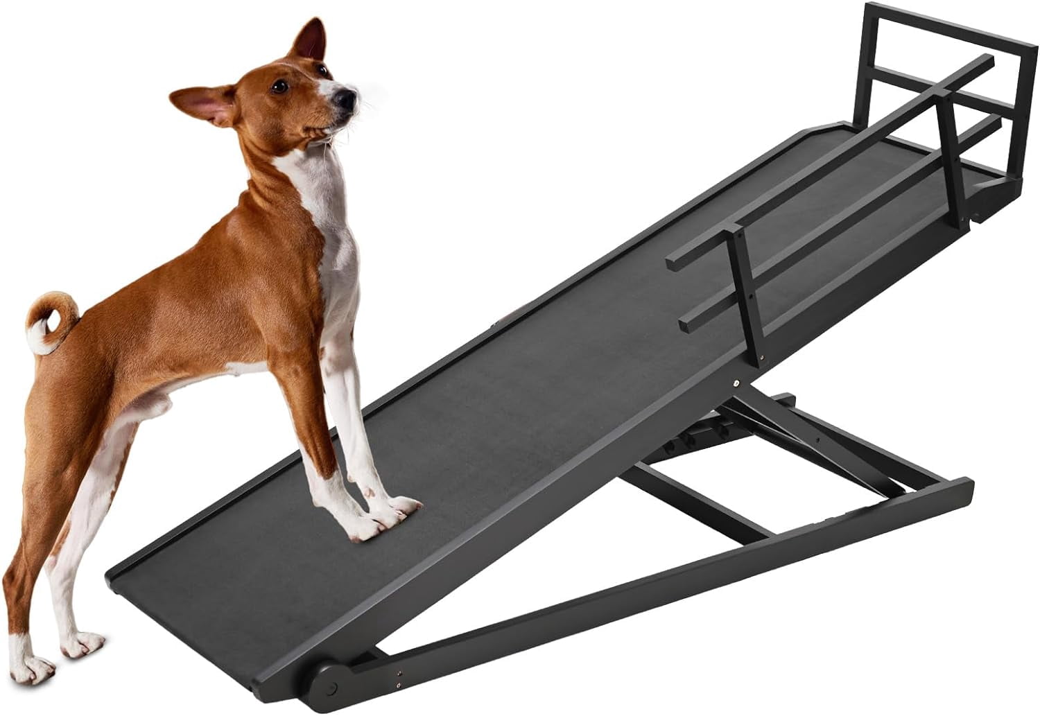 Slsy Dog Ramp with Upgrade Rubber Mat, 5 Level Adjustable 17.7'' to 31. ...