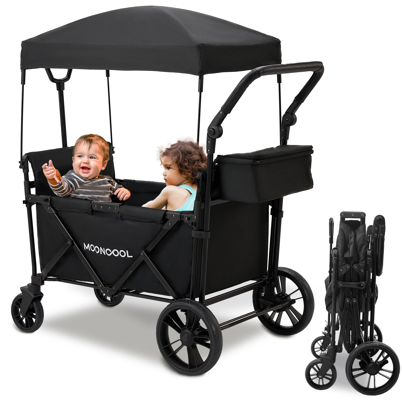 Mooncool Stroller Wagon (4 Seater) - Quad Stroller Wagon for 4 Kids ...