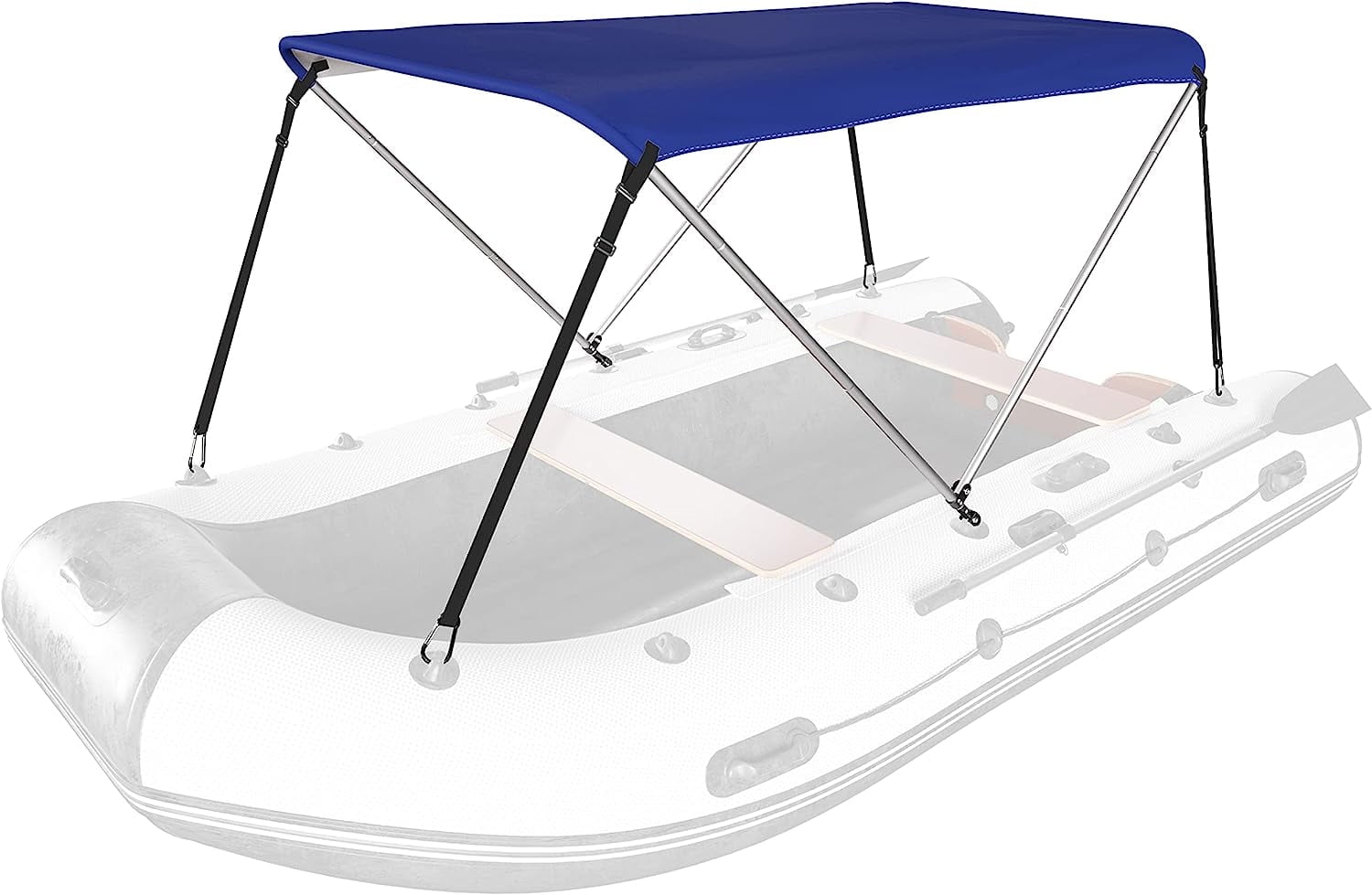 Slsy Foldable Bimini Top Boat Cover Canopy Cover 2 Bow Bimini Top(63" L ...