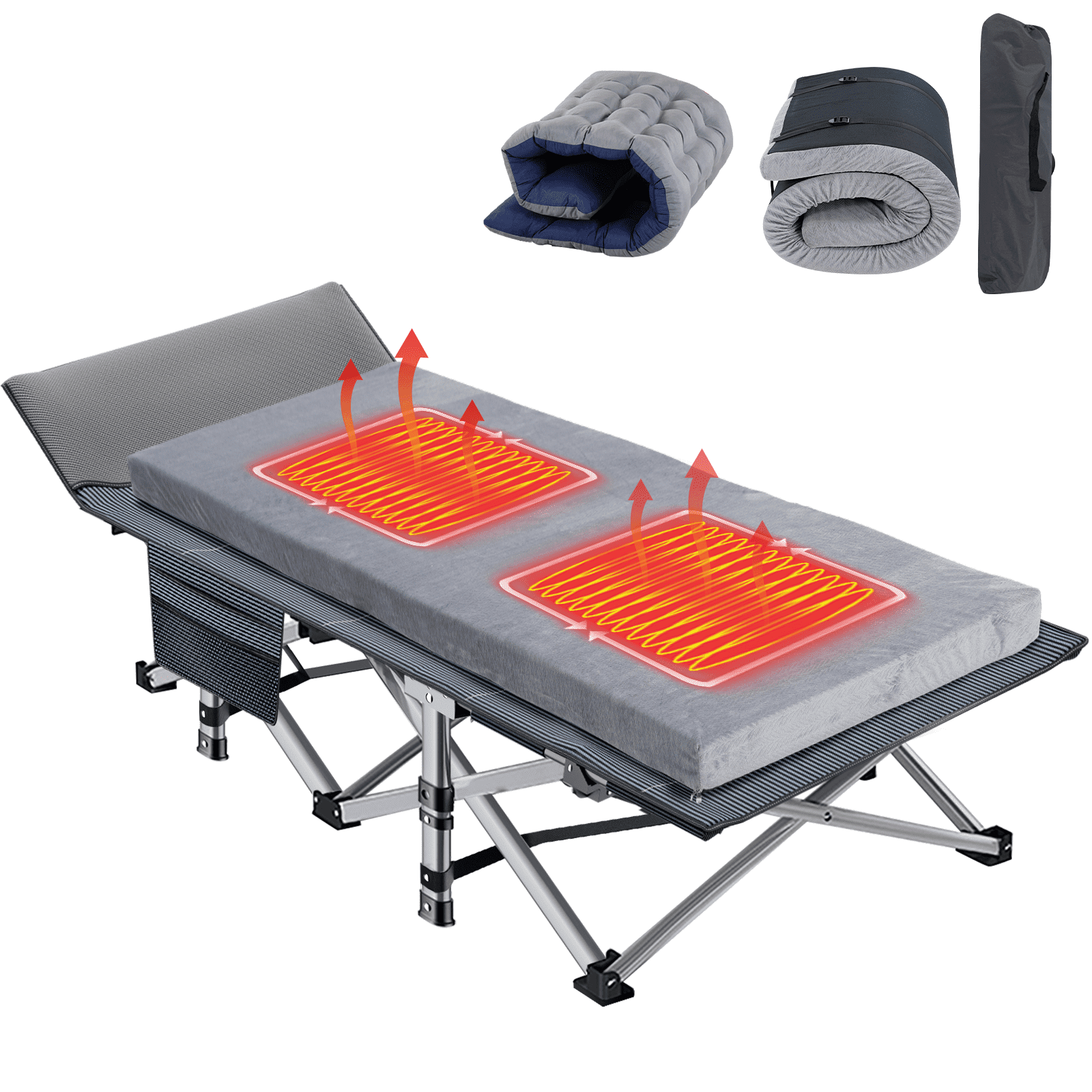 Slsy Portable Large Heavy-Duty Foldable Comfortable Camping Cot for ...