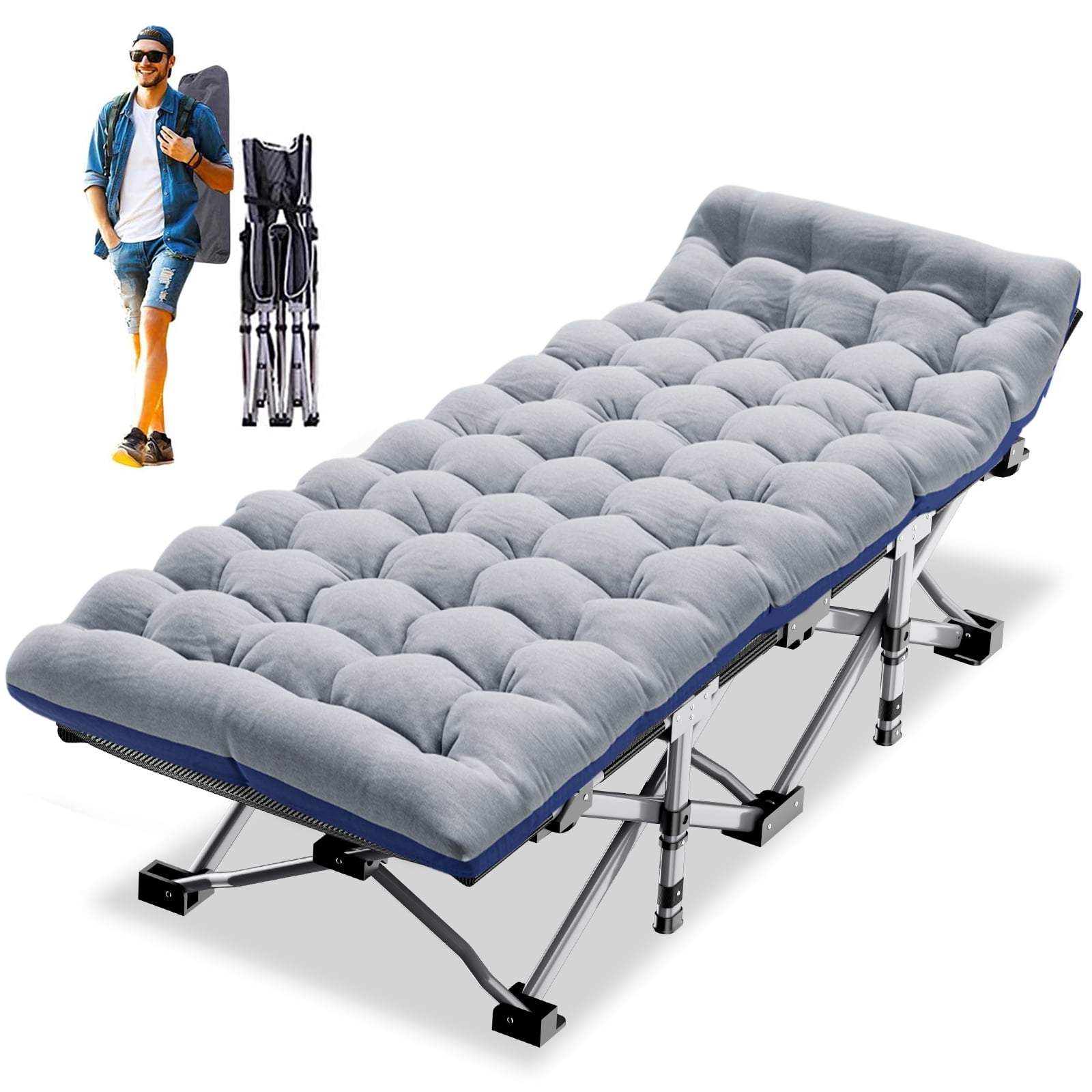 Slsy Folding Camping Cots for Adults, Portable Folding Cot Folding Bed ...