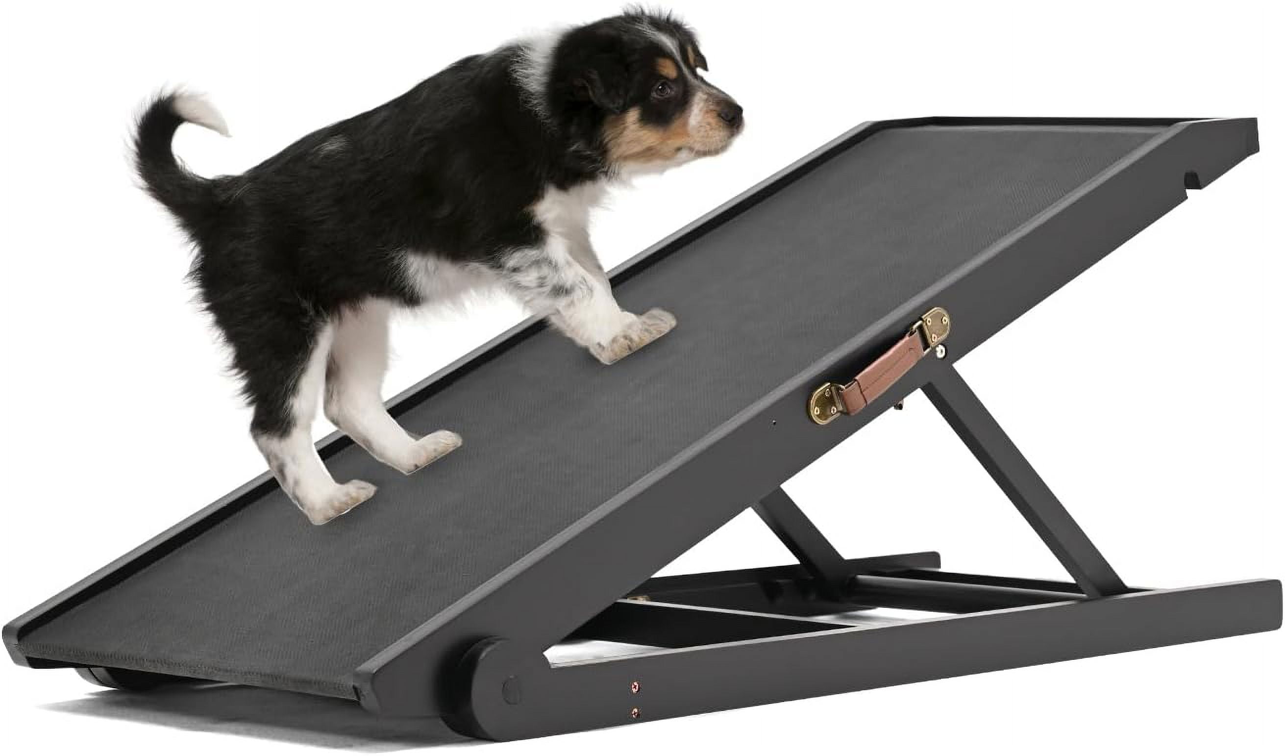 Slsy Adjustable Folding Dog Ramp, 4-Level, Rubber Mat, for High Bed ...
