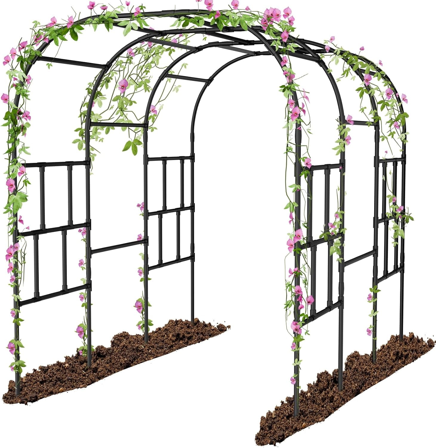 Slsy Garden Arch Trellis, 87" H x 118" L x 79" WGarden Arch Arbor ...