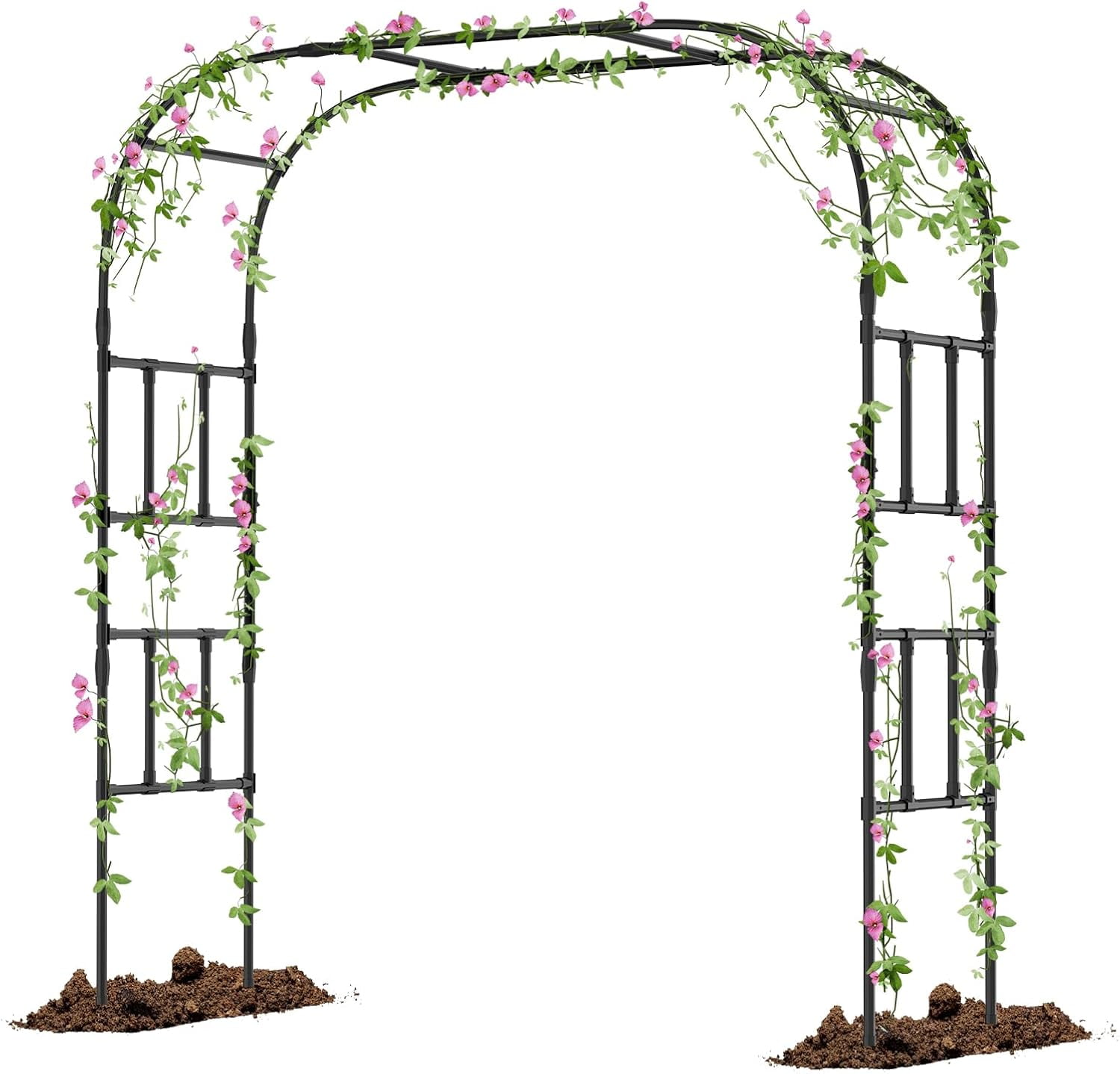 Slsy Garden Arch Trellis for Climbing Plants, 79'' L x 87'' H x 16" W ...