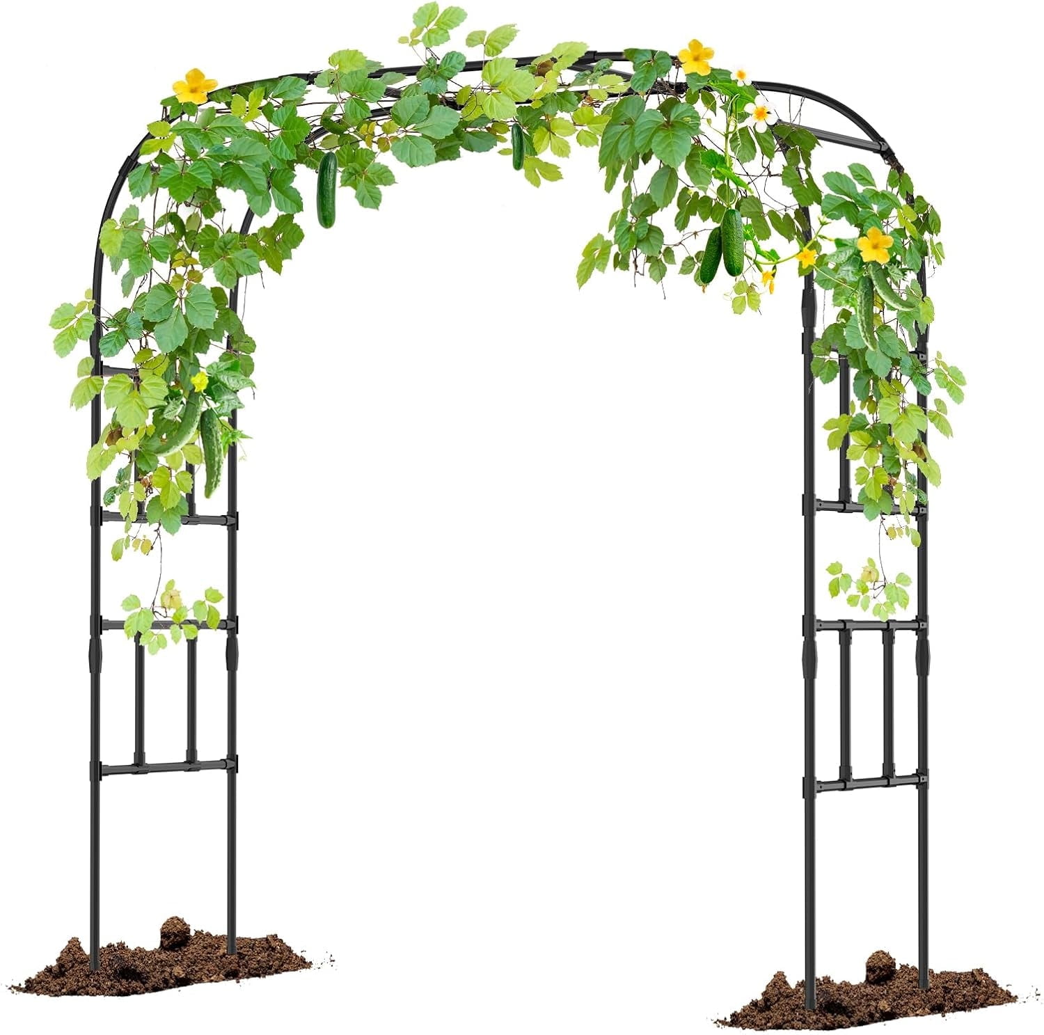 Slsy Garden Arch Trellis for Climbing Plants, 79'' L x 87'' H x 16" W ...