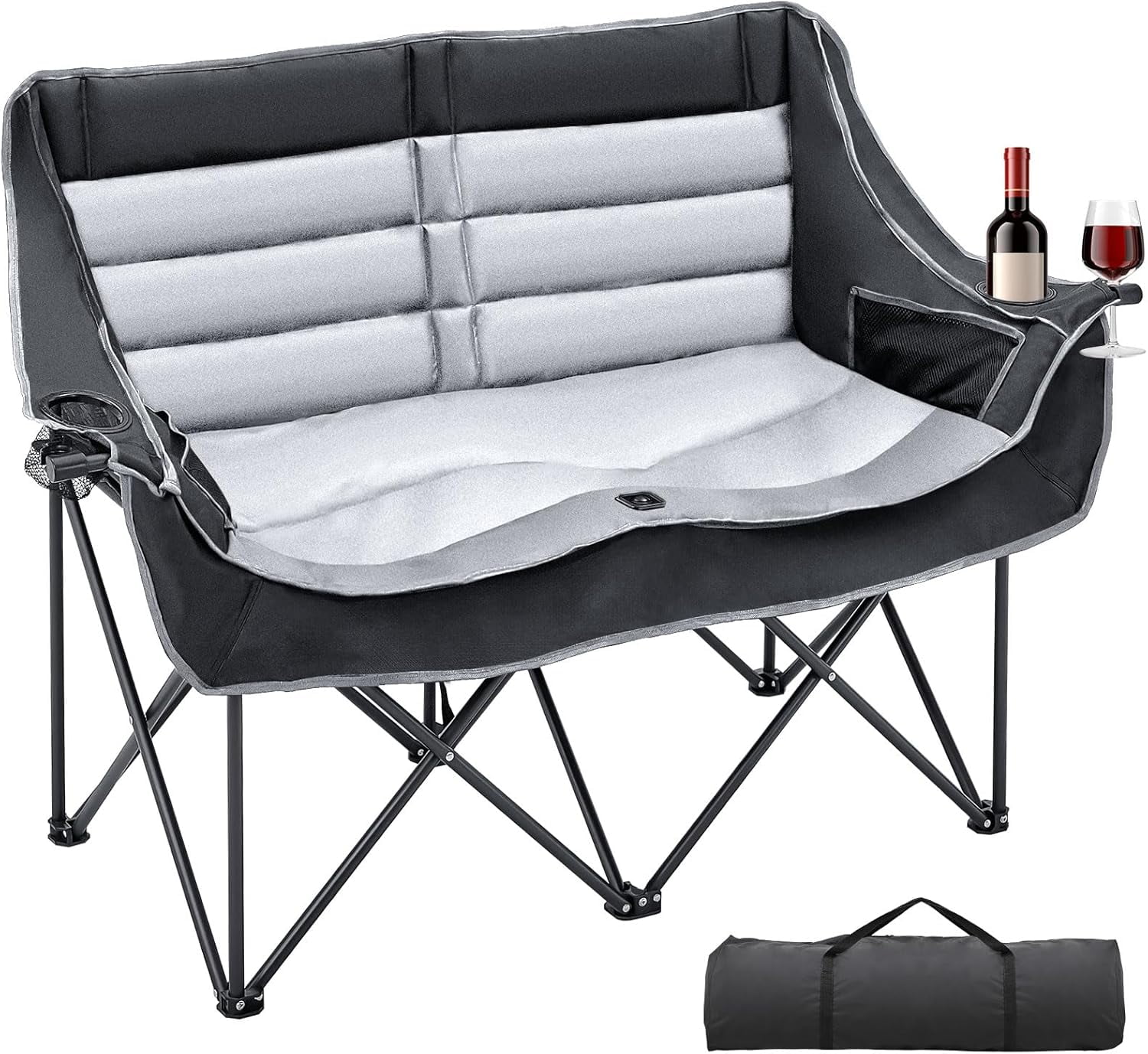 Slsy Oversized Double Camping Chair, Folding 2 Person Camping Chair ...