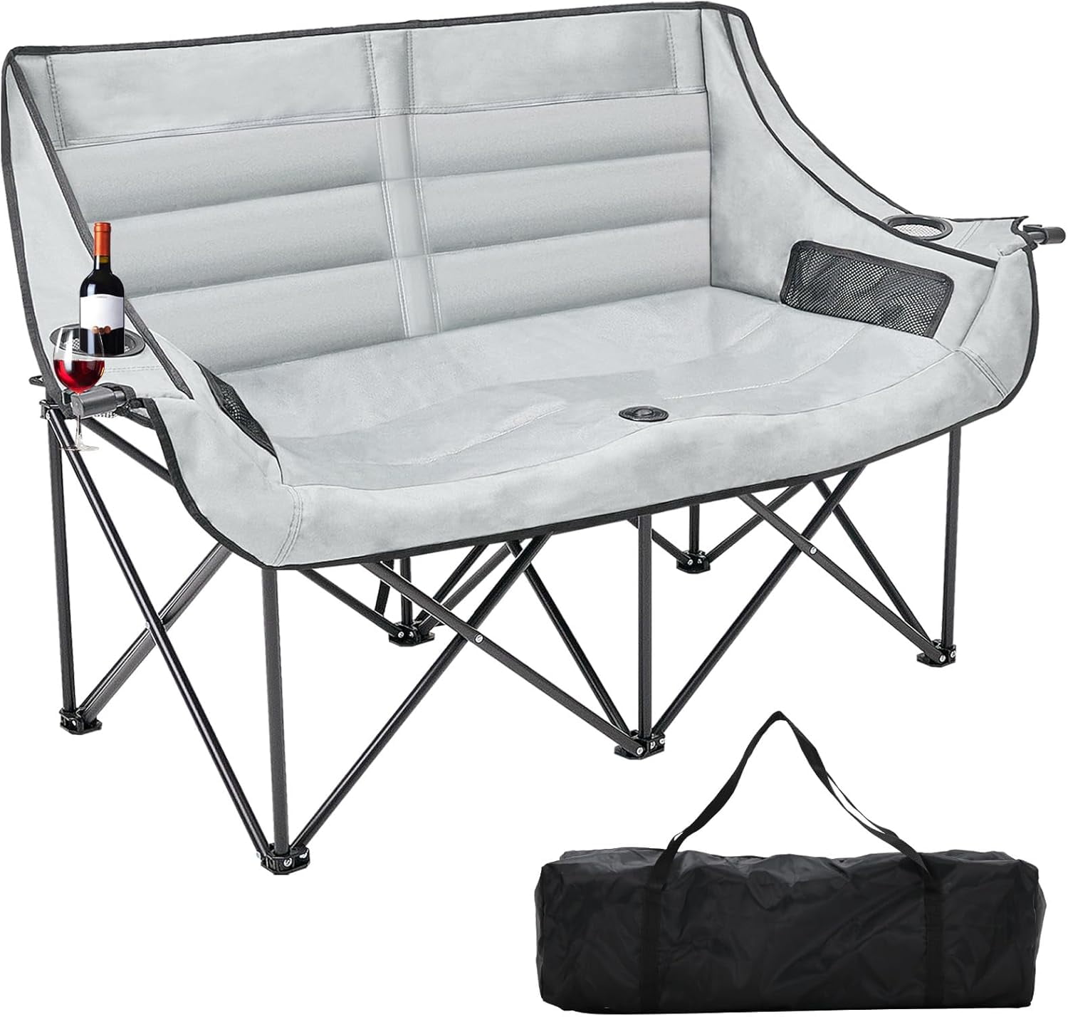 Slsy Oversized Double Camping Chair, Folding 2 Person Camping Chair ...