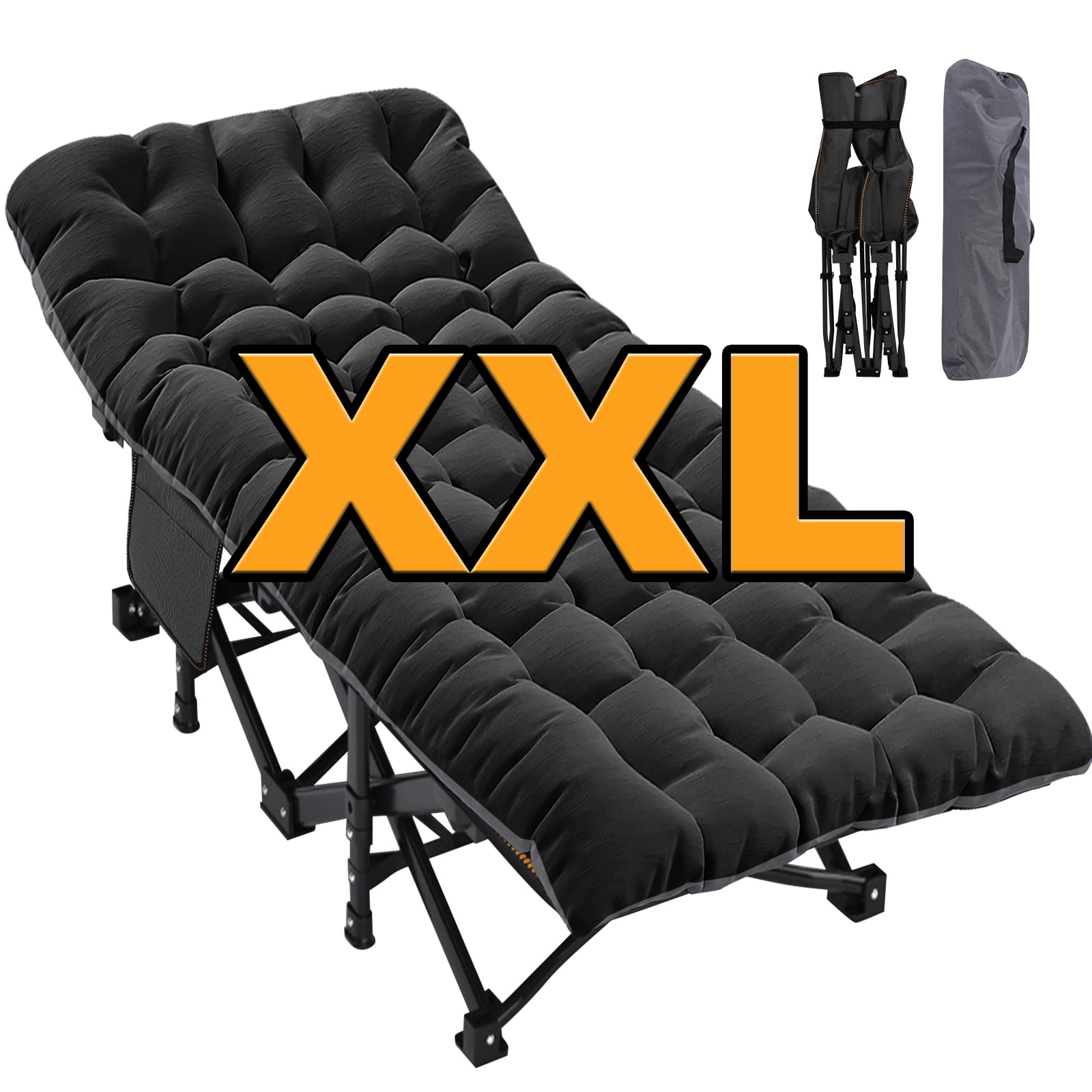 Slsy Oversized XXL Folding Bed Cot with 3.3 Inch 2 Sided Mattress, 32 ...