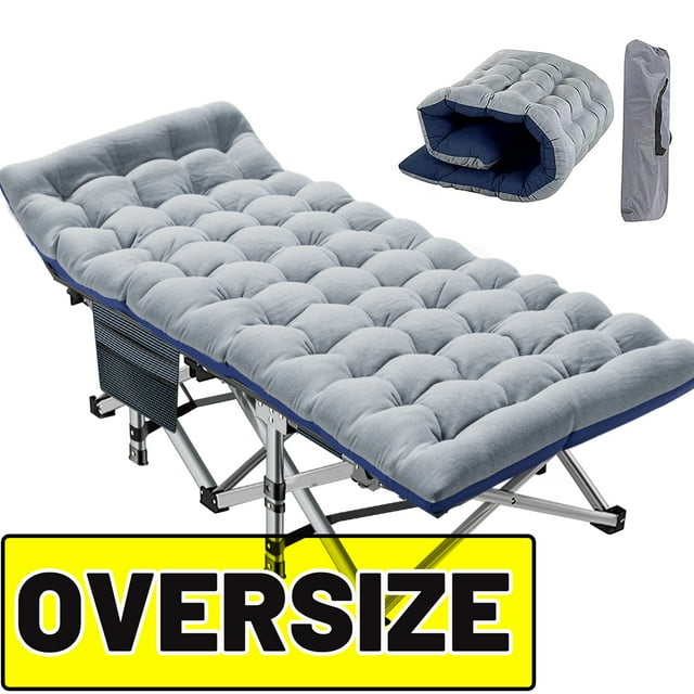 Slsy XXL Comfortable Folding Camping Cot, Heavy Duty Portable Bed with ...