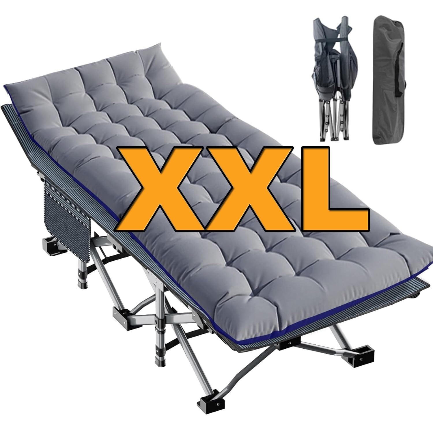 "Slsy Oversized XXL 900lbs Folding Camping Cot: 32"" Wide with 2-Sided ...