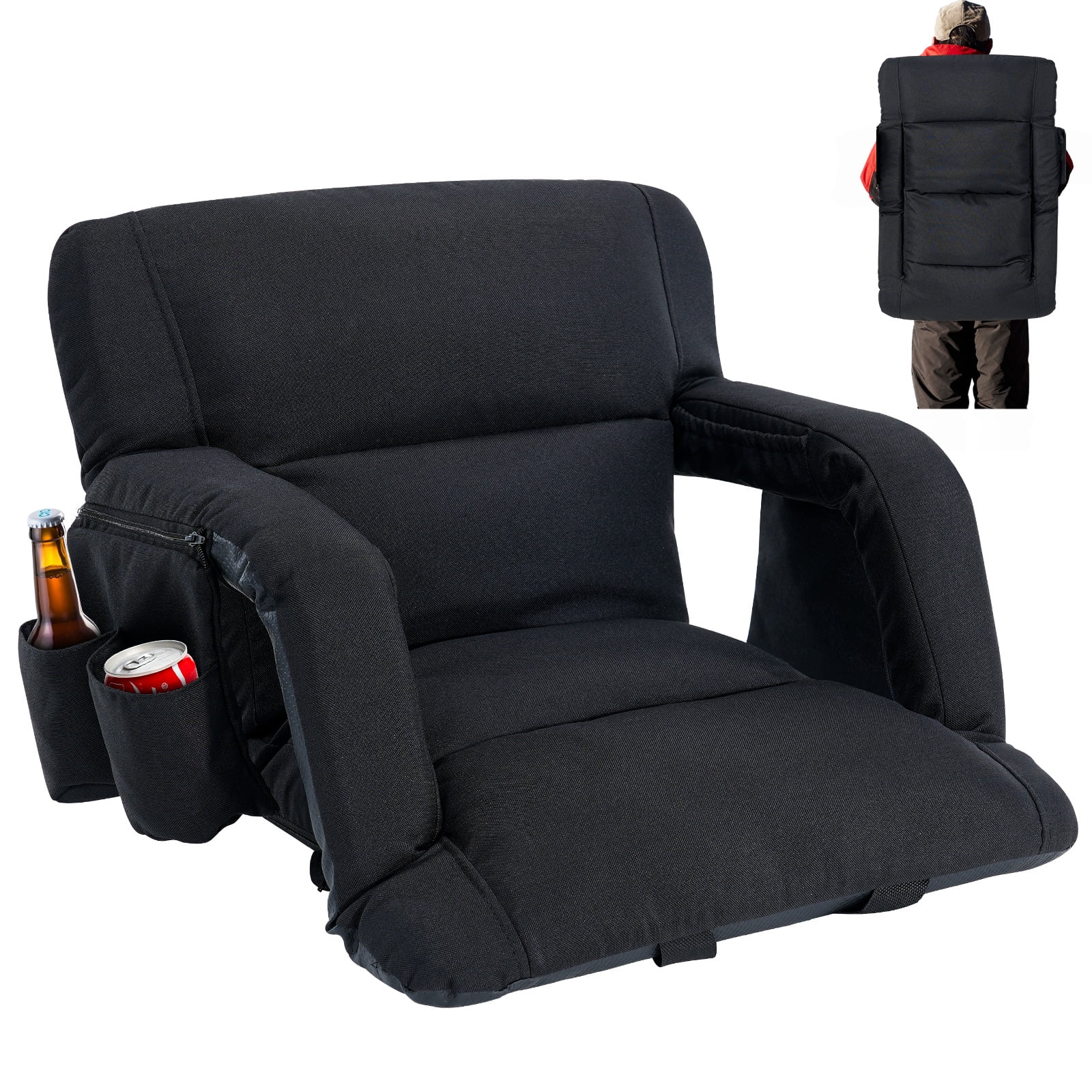 Slsy Stadium Seats with Back Support & 6 Reclining Positions Adjustable ...