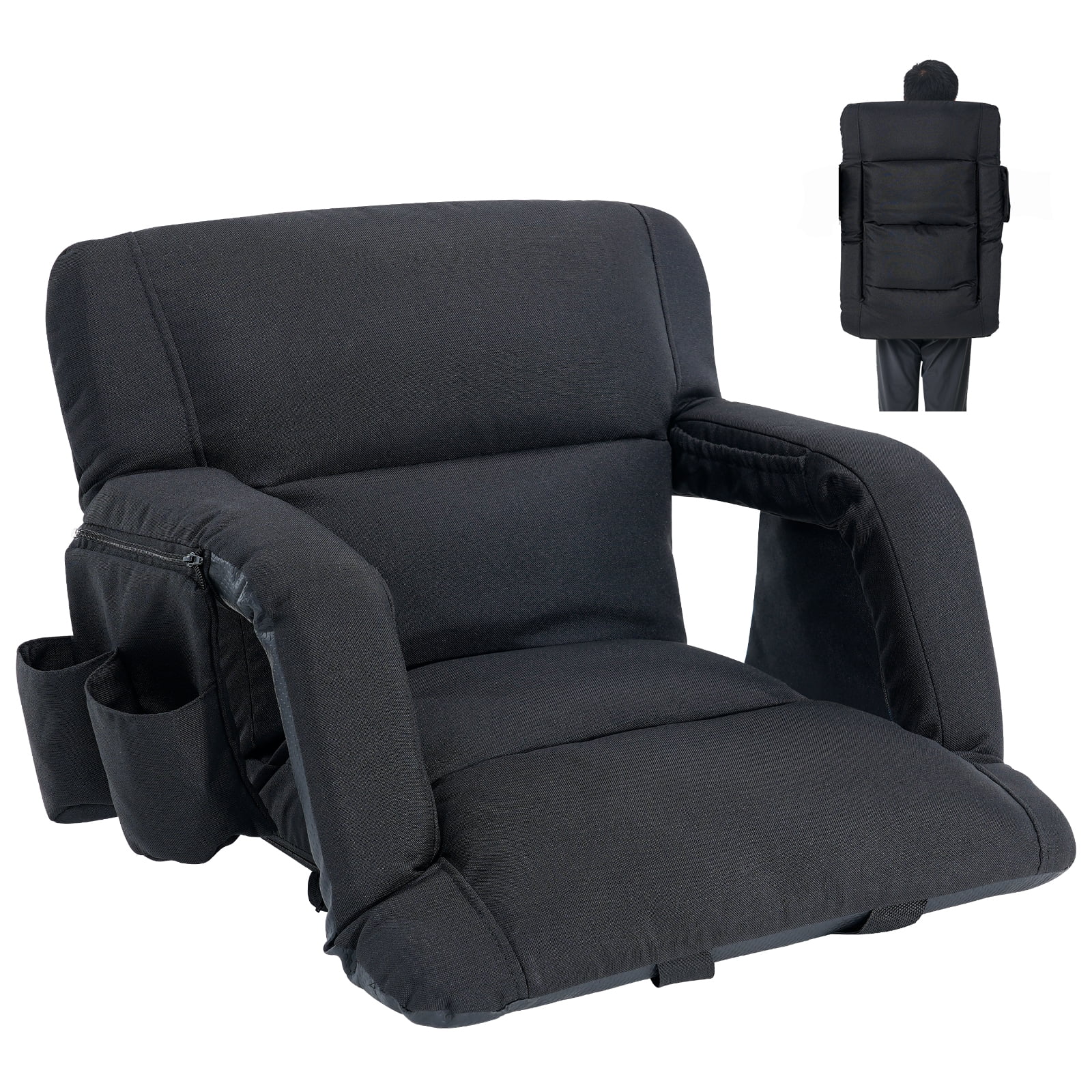 Slsy Wide 25''/21'' Stadium Seats with Back Support & 6 Reclining ...