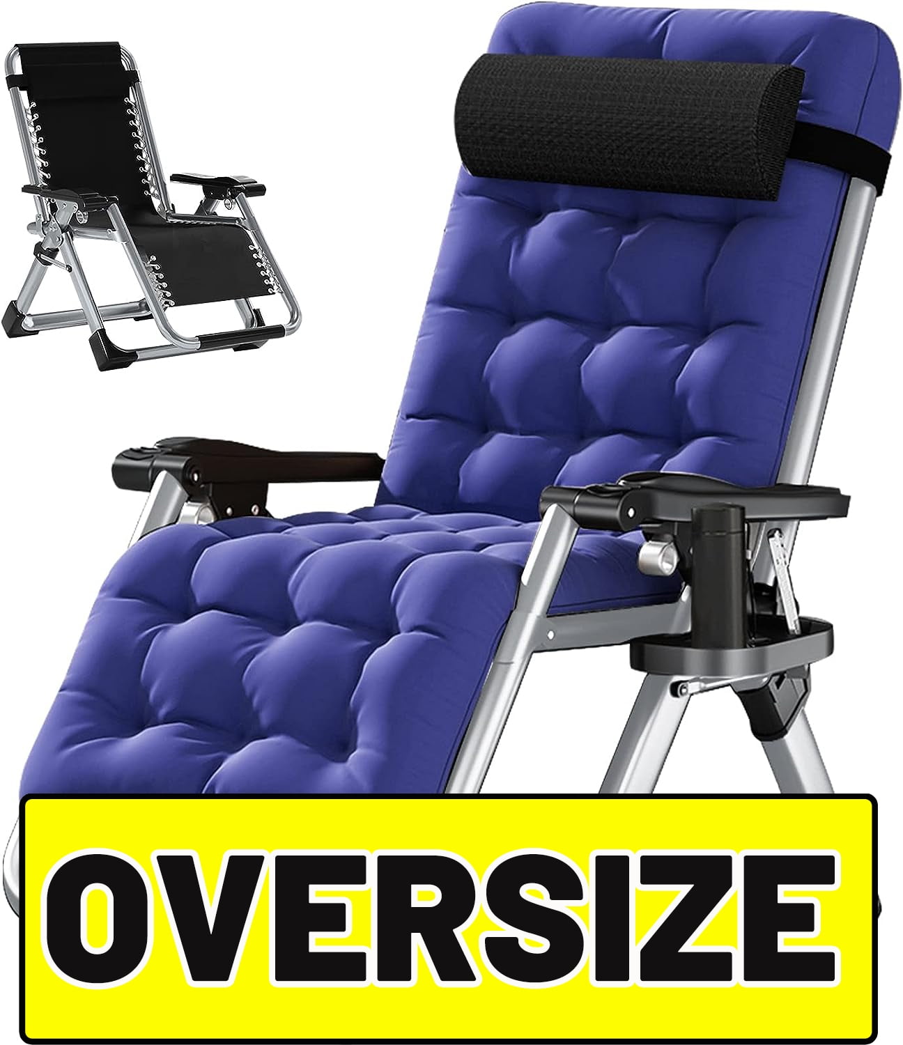 Slsy XL Zero Gravity Chair, Extra Wide, Adjustable Folding Lounge with ...