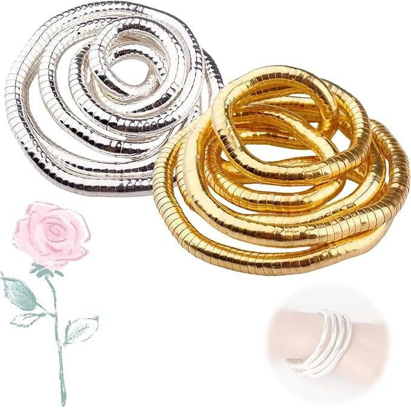Sltwyw Bendable Snake 6x900mm Golden Color Hinge Necklace, Choker ...