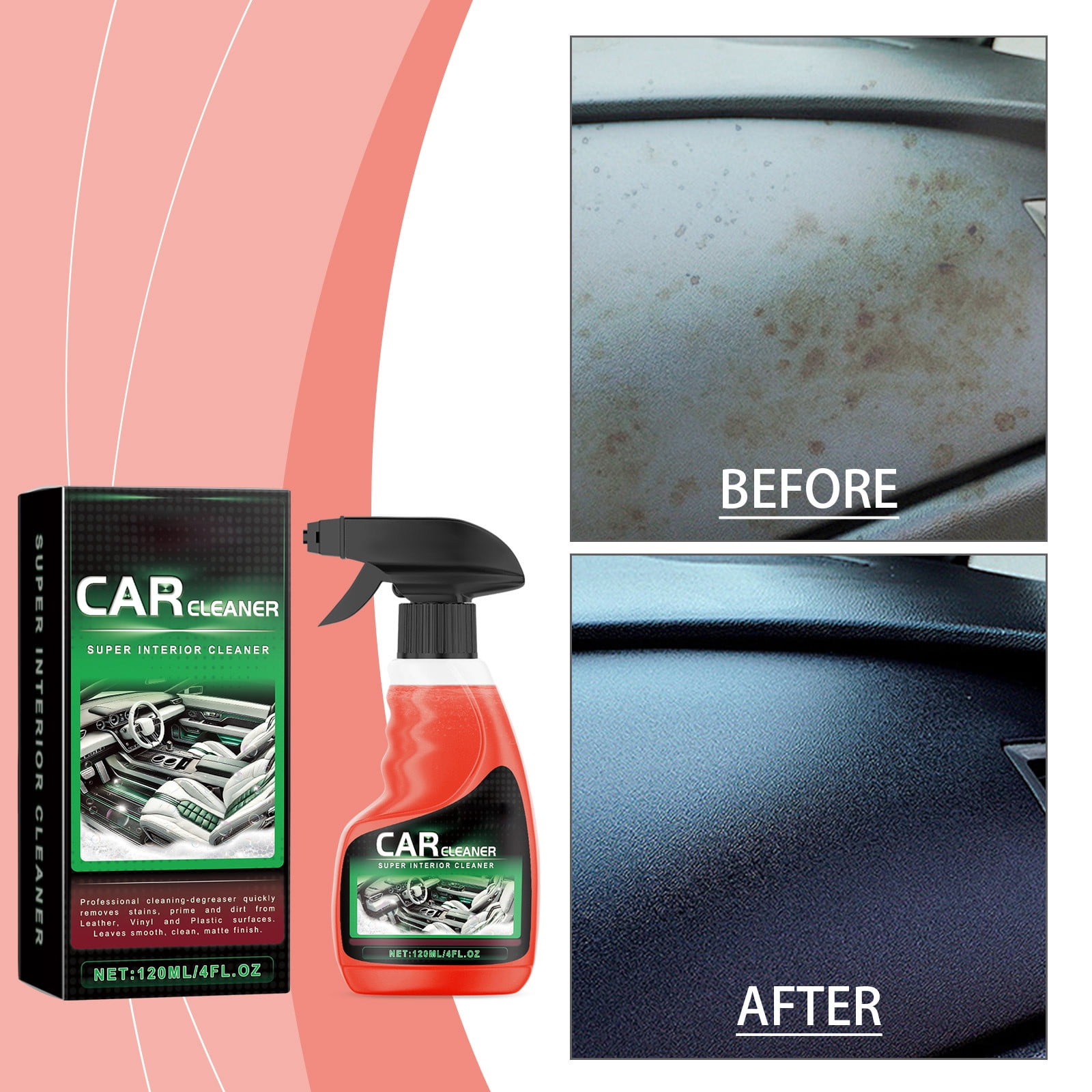 Sltwyw Car Cleaner - 120ml Formula Removes Dirt, Grease, Oil, and ...