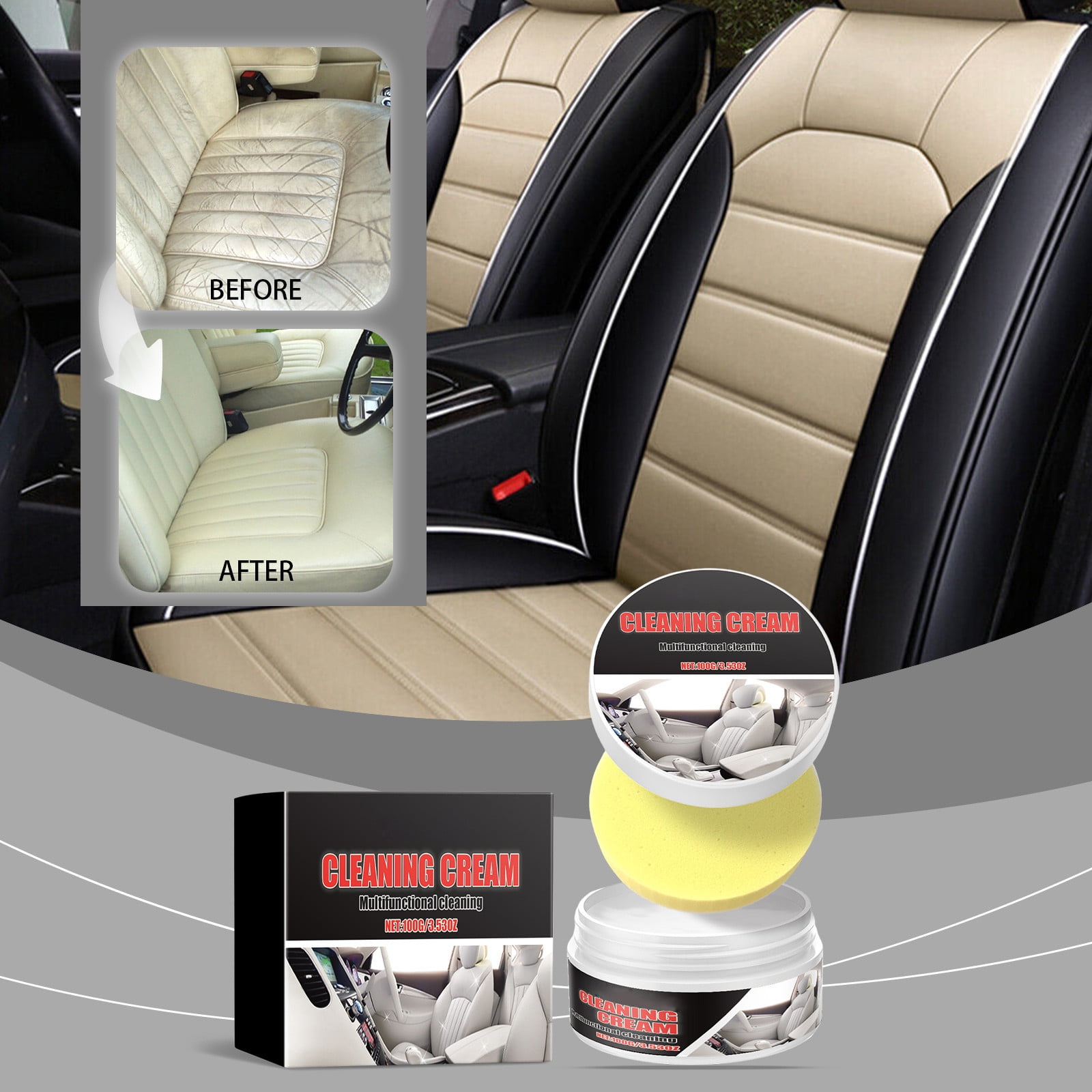 Sltwyw Car Interior Leather Cleaning Cream - Effective Care Solution ...
