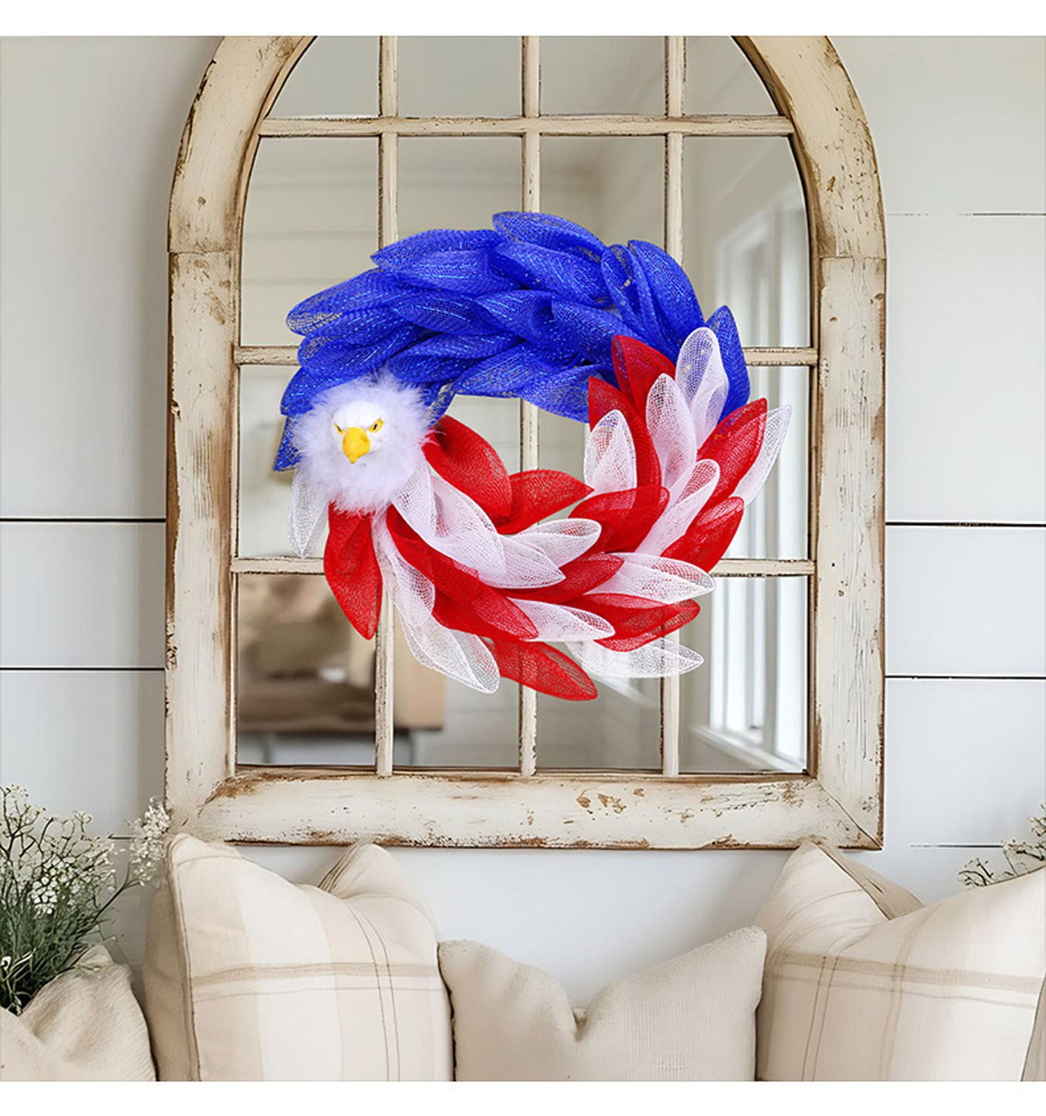 Sltwyw Patriotic Hanging Banner Backdrop - Fireworks Theme Party Decor ...