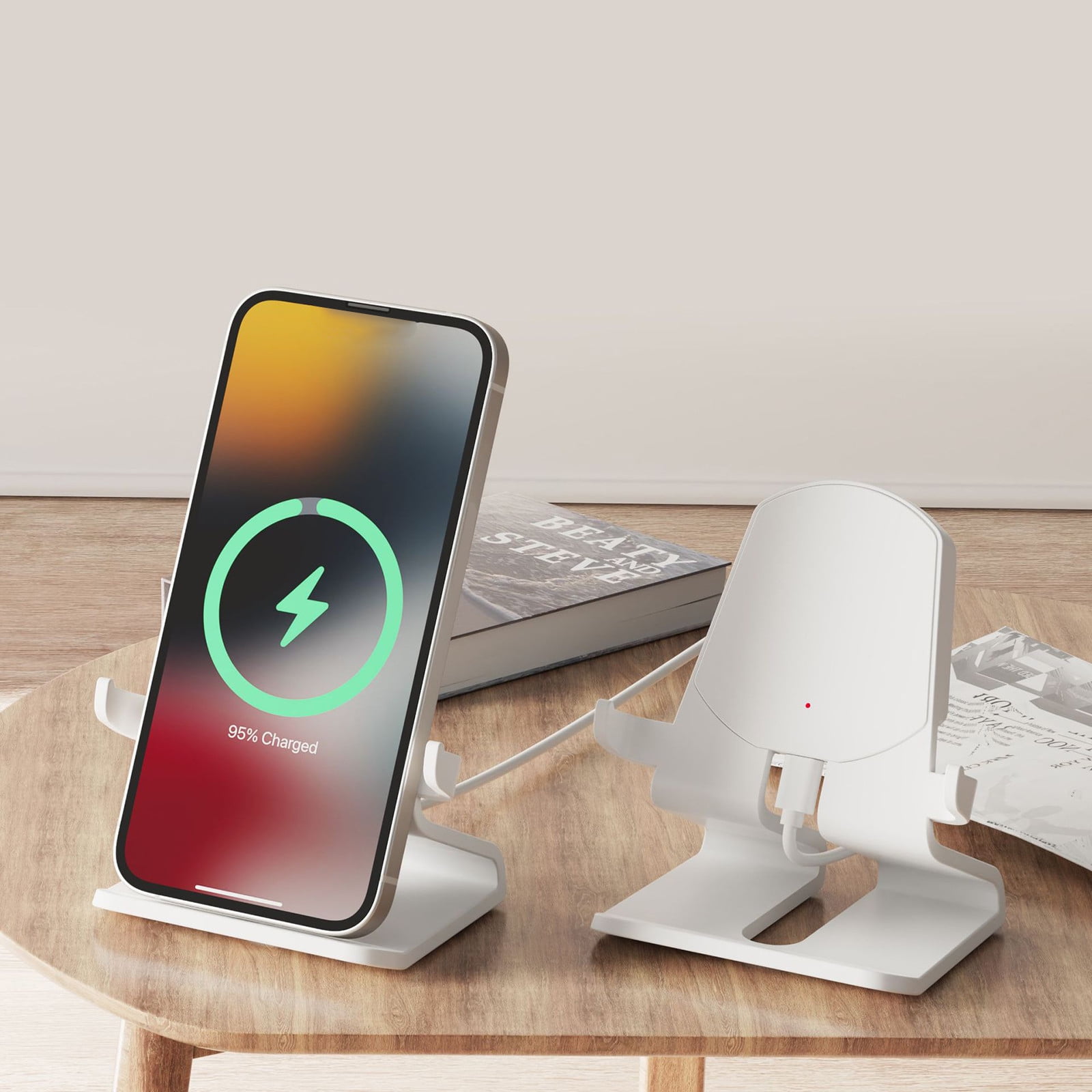Sltwyw Qi-Certified Wireless Charging Phone Stand - Vertical Desktop ...