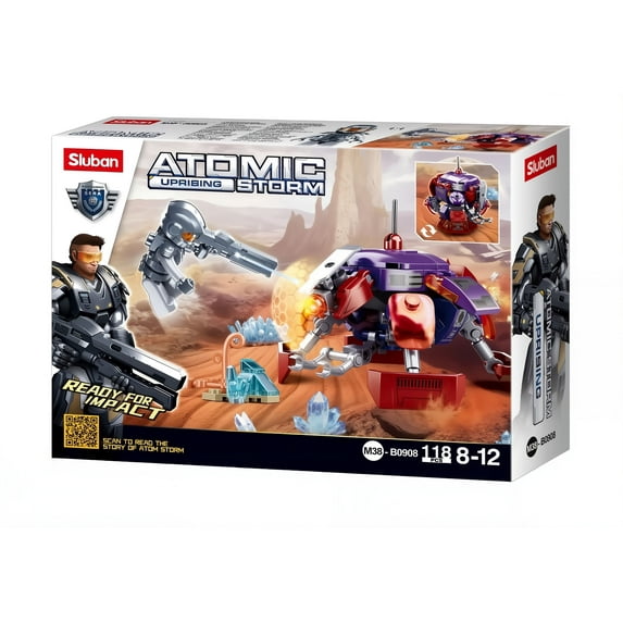 Sluban Atomic Storm Command Robot Block set 118 pieces, Perfect for ...