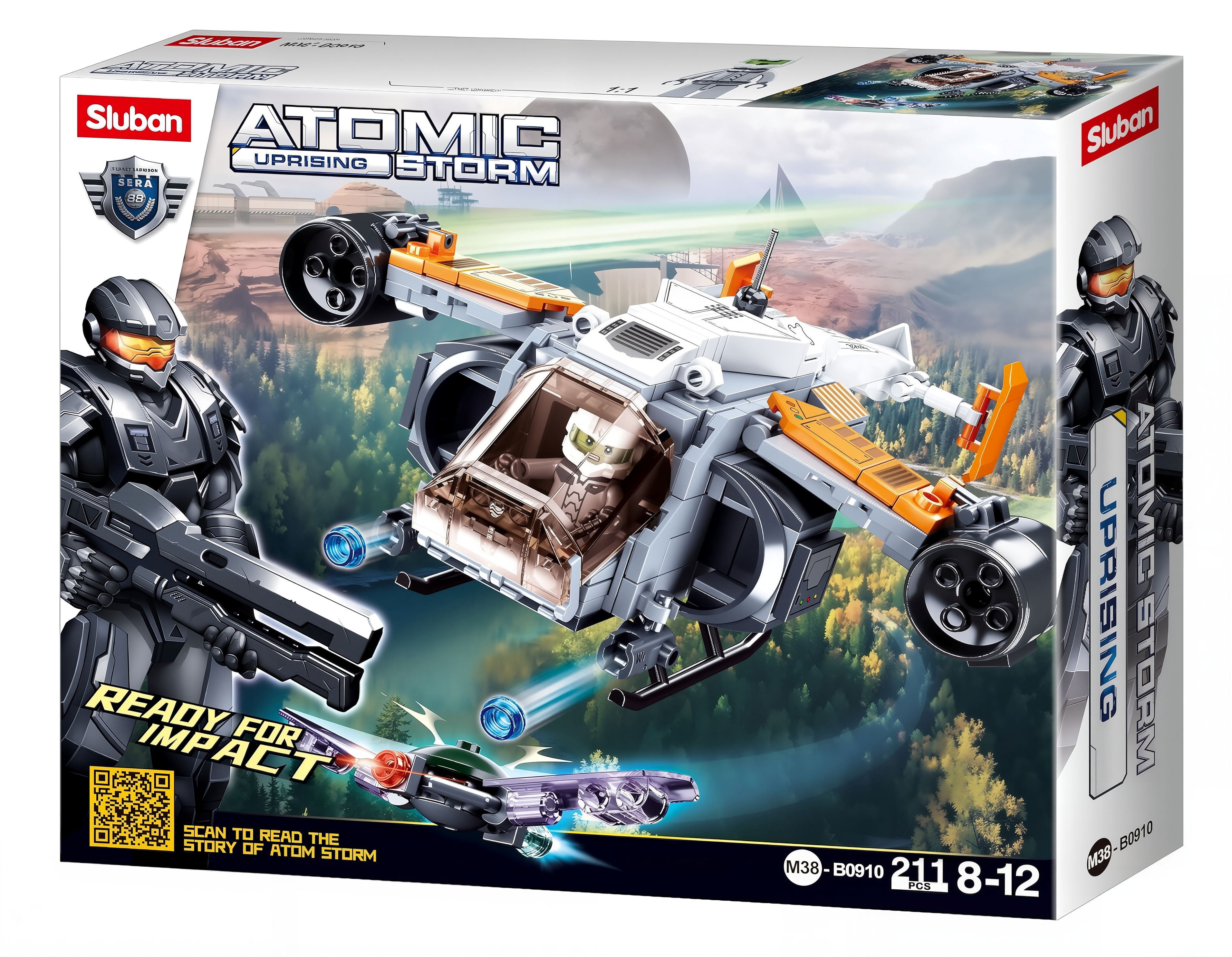 Sluban Atomic Storm Thunder Shipboard Aircraft Block set 211 pieces ...