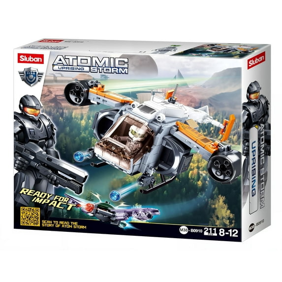 Sluban Atomic Storm Thunder Shipboard Aircraft Block set 211 pieces ...