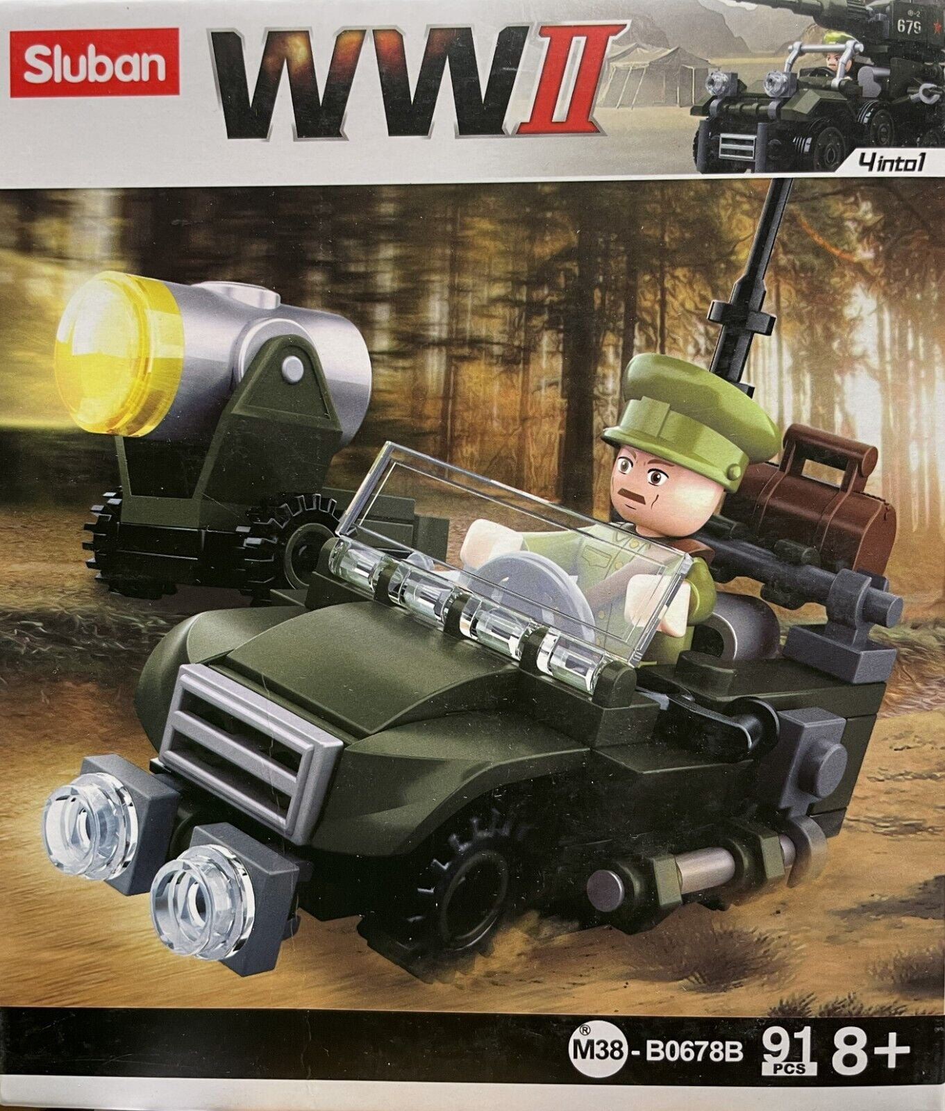 Sluban - SLU08640 - Army Vehicle Building Blocks WWII Series - 98 Pcs ...