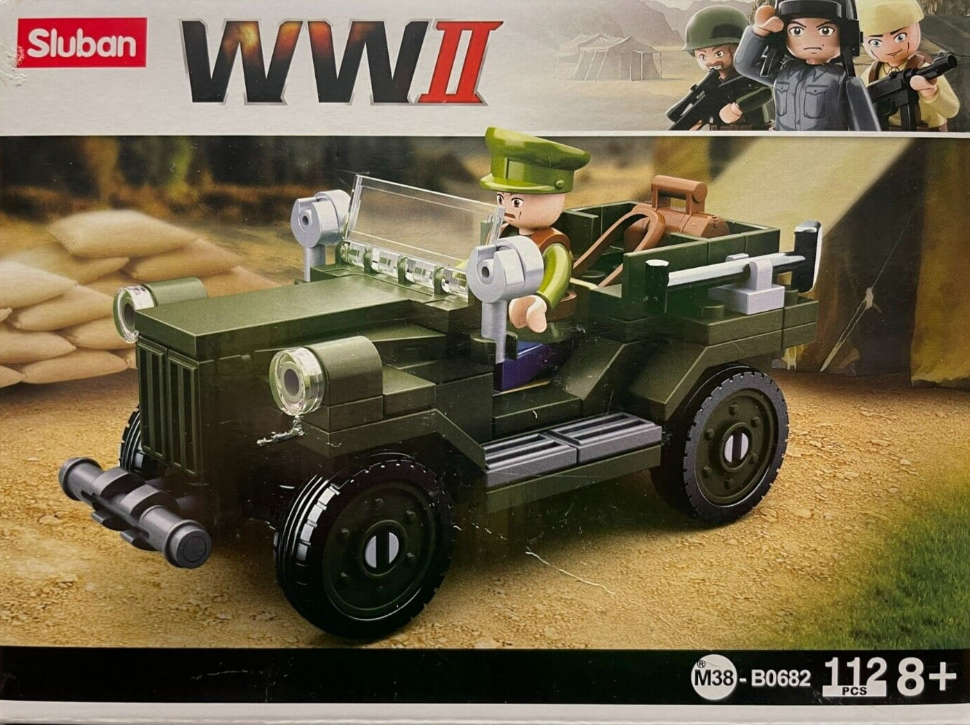 Sluban - SLU08643 - Army Vehicle Building Blocks WWII Series - 112 Pcs ...
