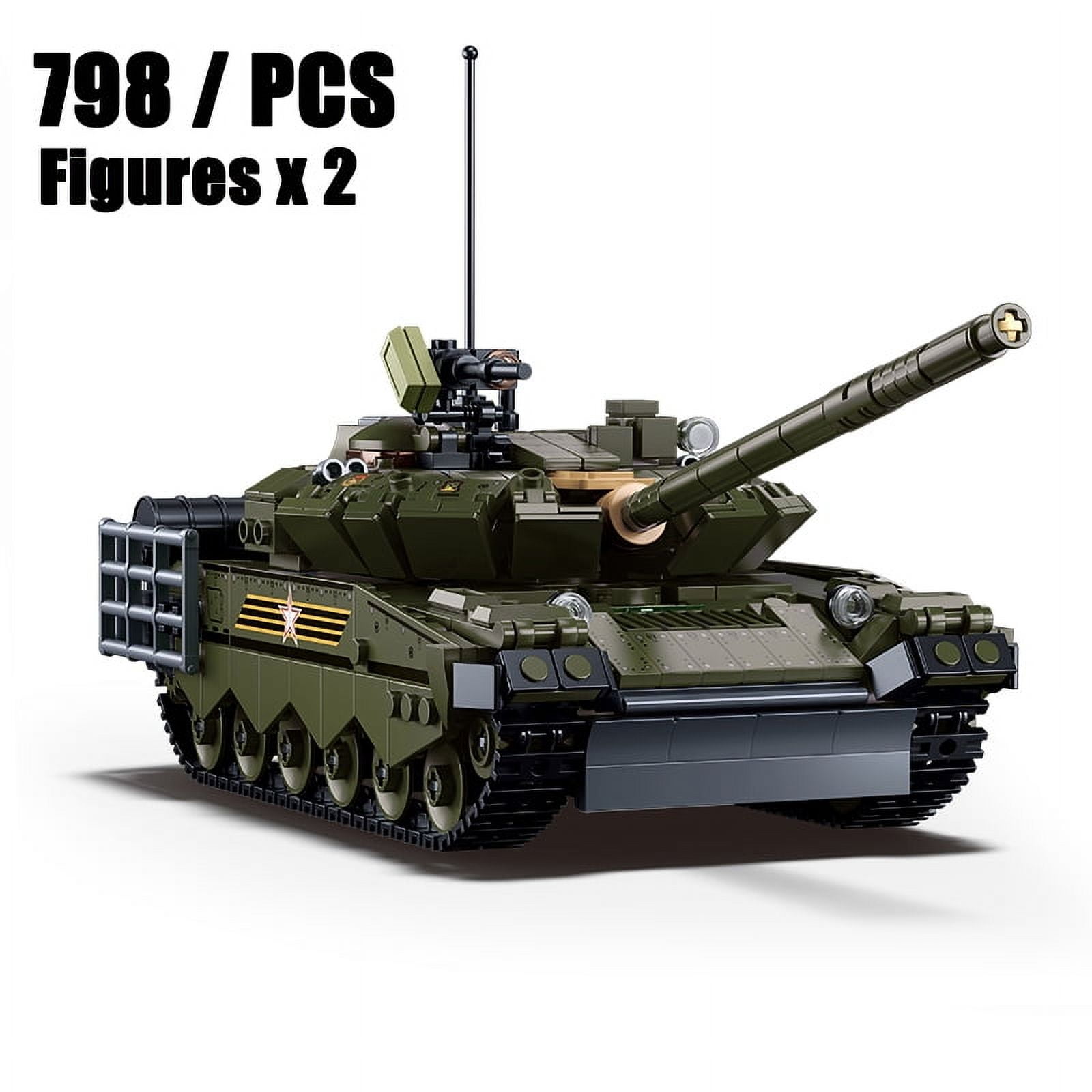 Sluban T-80 Main Battle Tank Building Block WW2 Soviet Army Vehicle ...