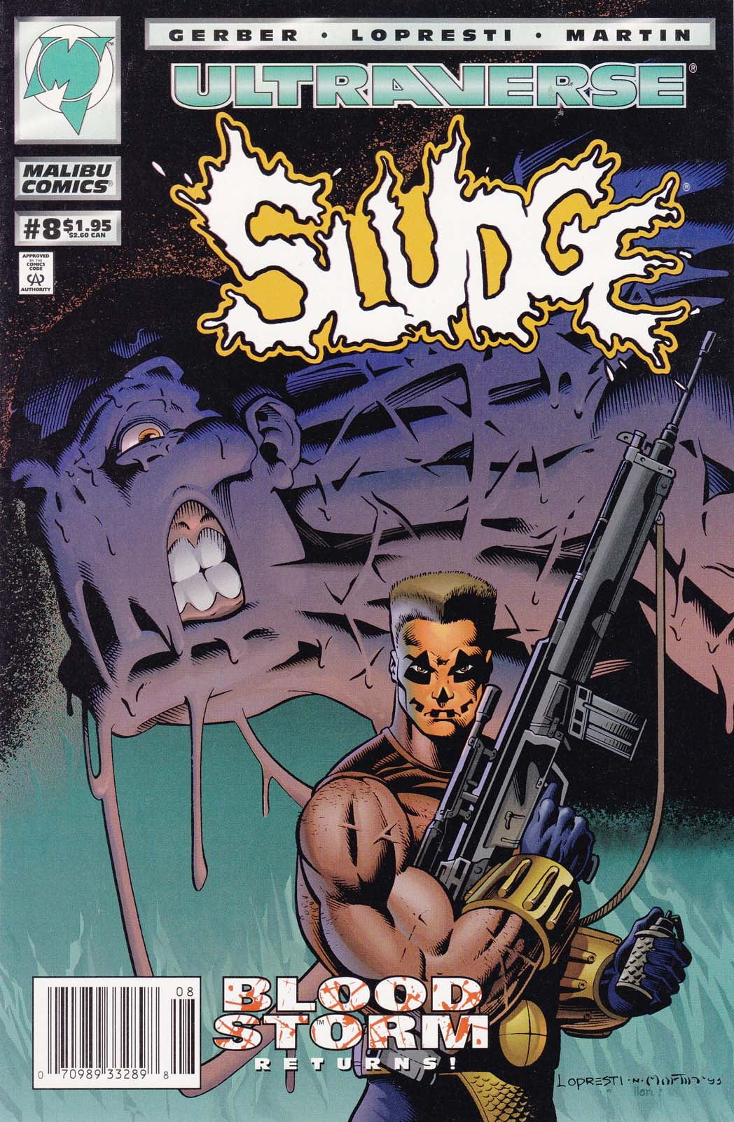 Sludge #8 (Newsstand) VF ; Malibu Comic Book - Walmart.com