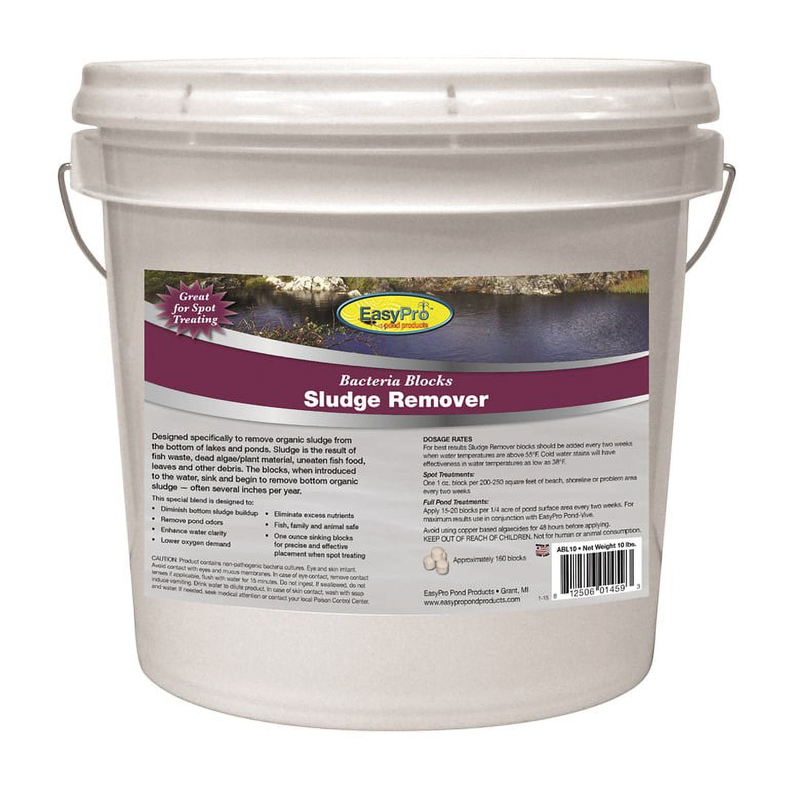 Sludge Remover Bacteria, 10 lb. pail, 1 oz. blocks - Approx. 160 blocks ...