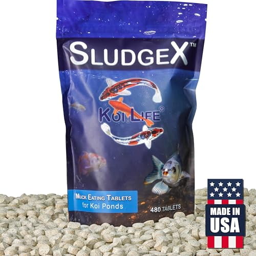 SludgeX Koi Pond Sludge Remover | 480 Pond Cleaner Tablets for Small ...