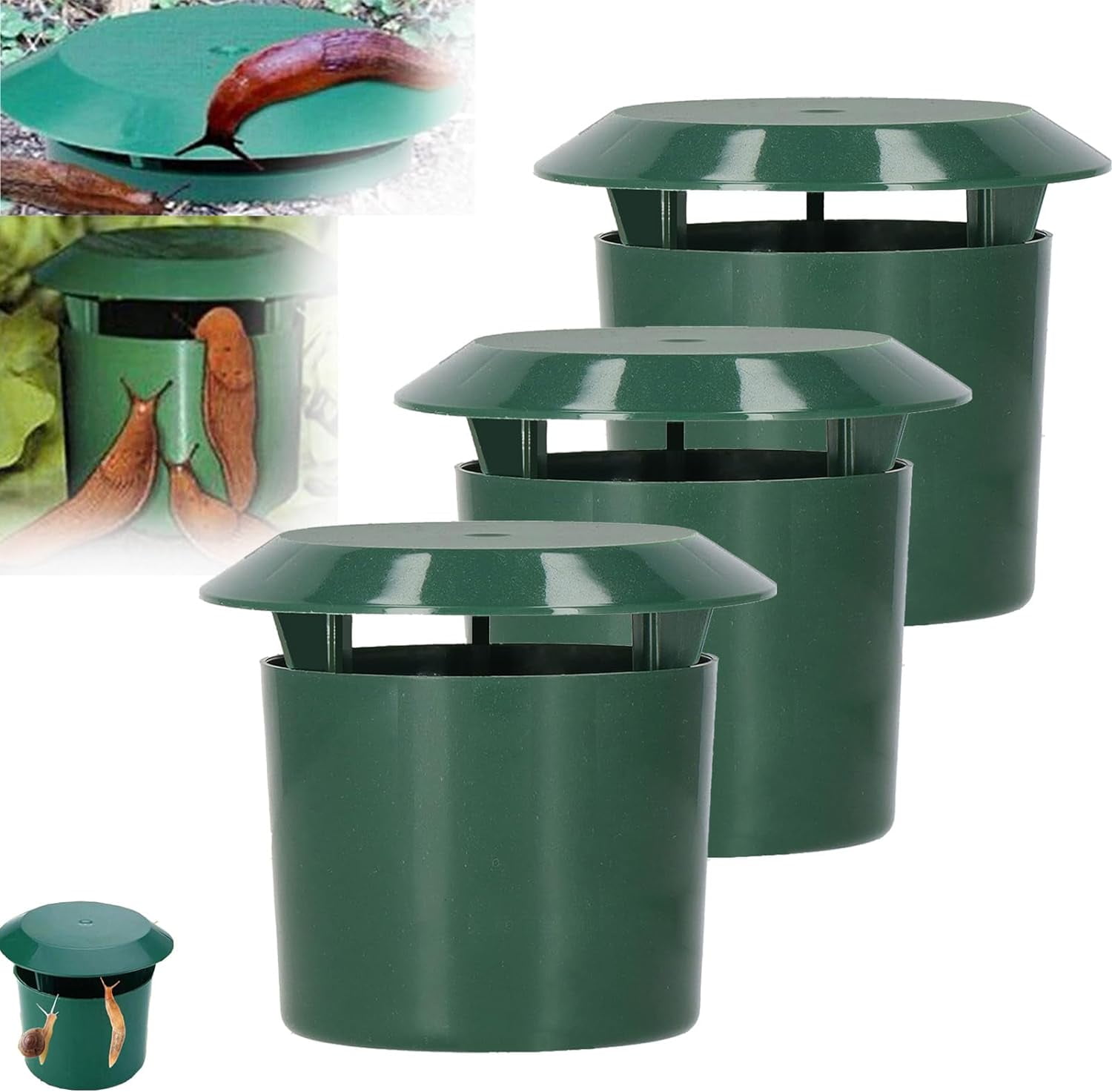 Slug Beer Traps for Garden, Snail Trap Catcher Tool, Snail Cage Eco ...