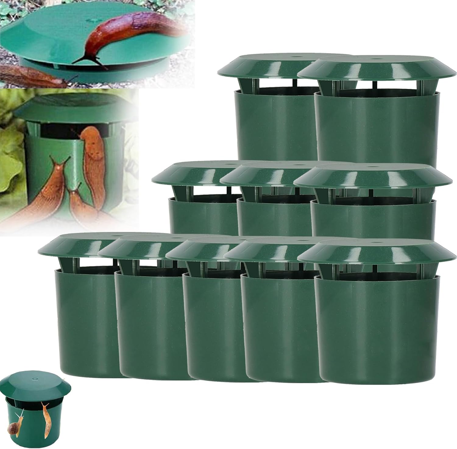 Slug Beer Traps for Garden, Snail Trap Catcher Tool, Snail Cage Eco ...