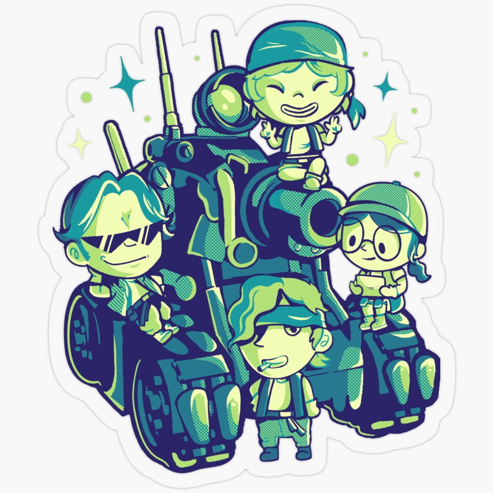 Slug Gang - Retro Game Geek Gift Transparent Sticker Phone Decal Water ...